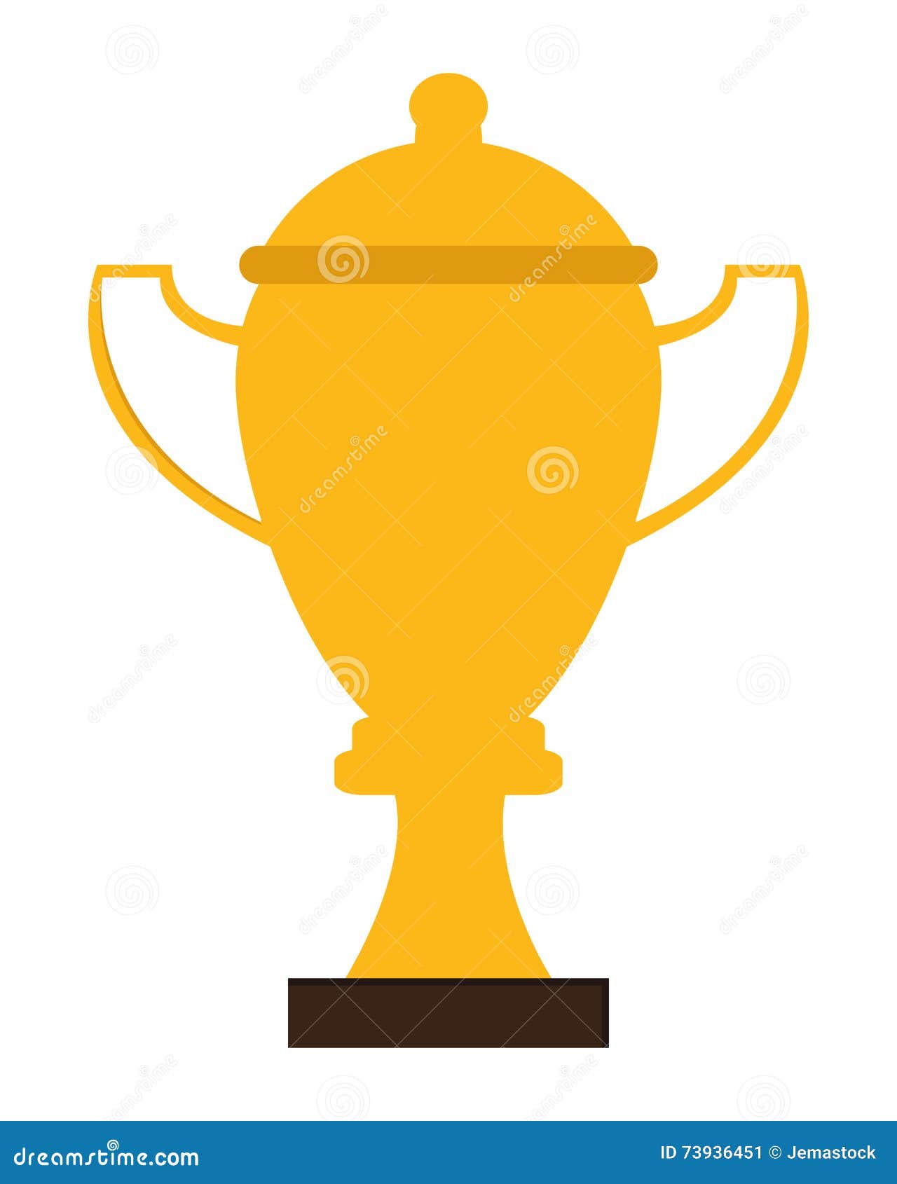 Yellow trophy cup icon stock illustration. Illustration of icon - 73936451