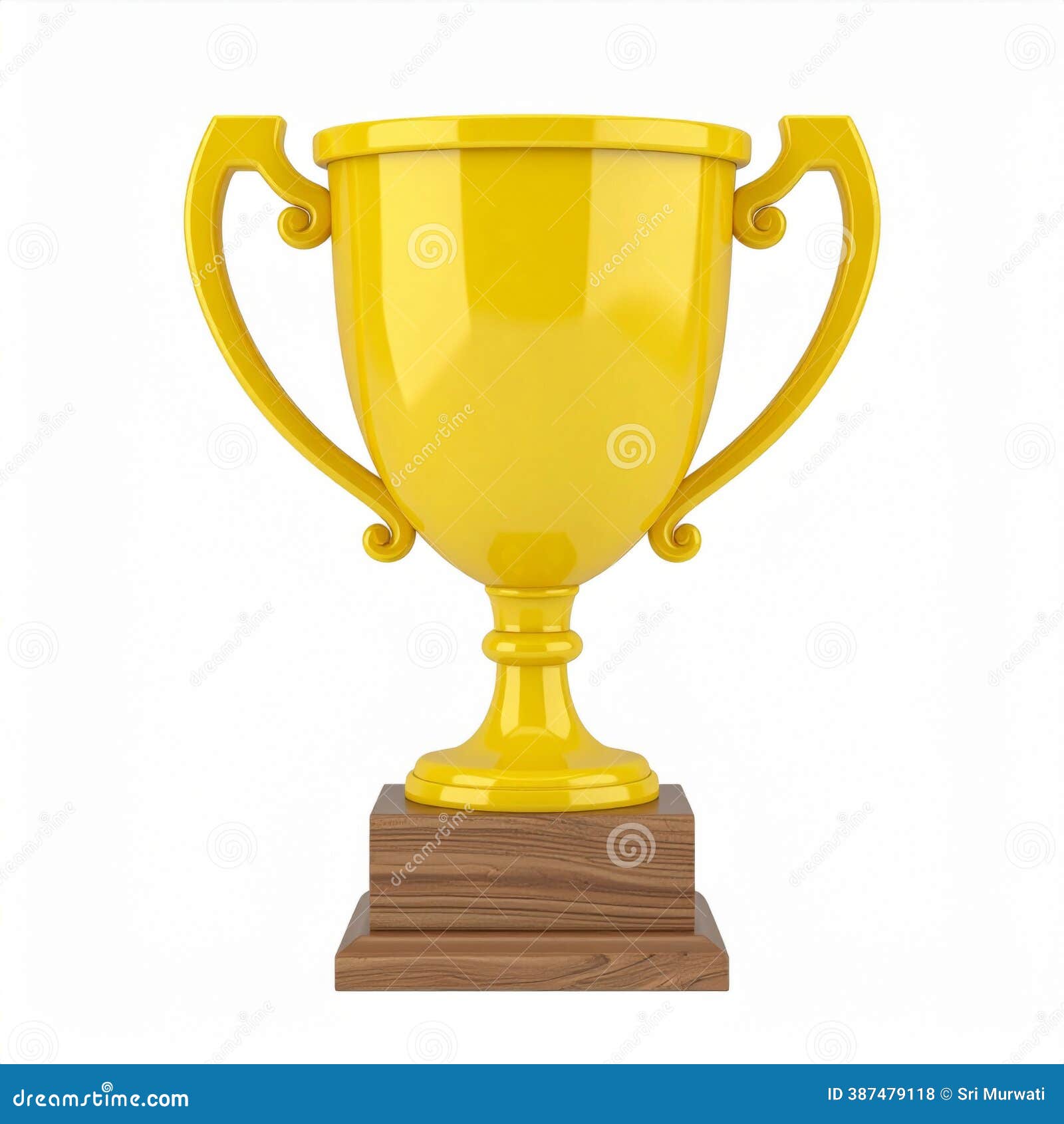 A Yellow Trophy Featuring A Black Outline And A Star In The Center ...