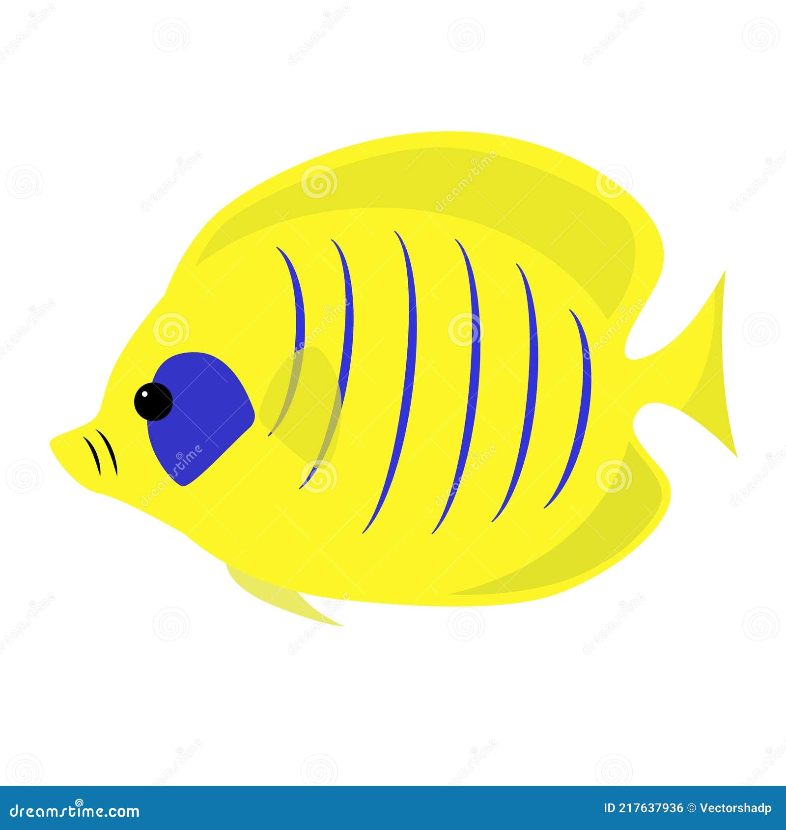 Yellow Tropical Fish Vector Icon Stock Vector - Illustration of color ...