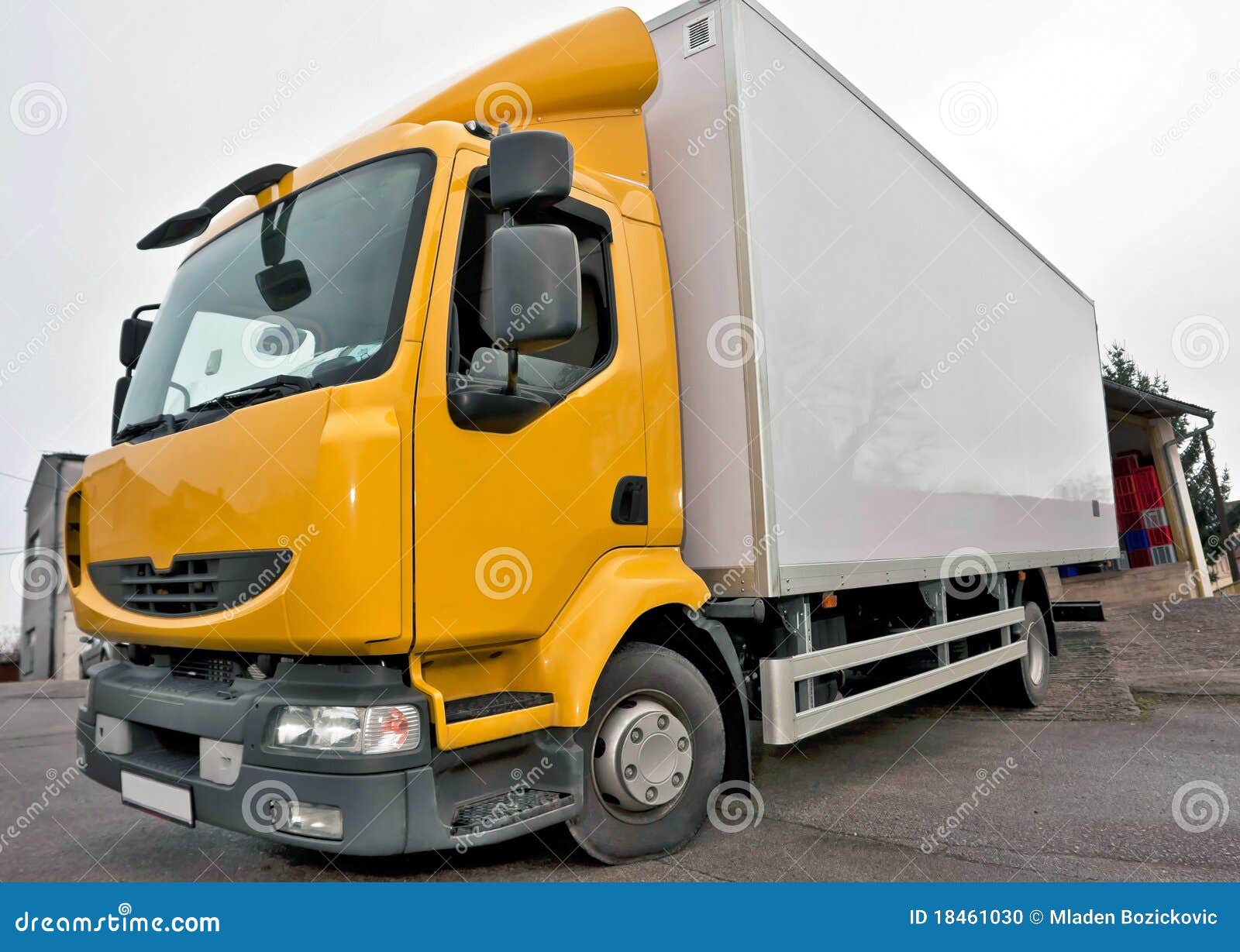 Yellow truck stock photo. Image of carry, delivery, cargo - 18461030