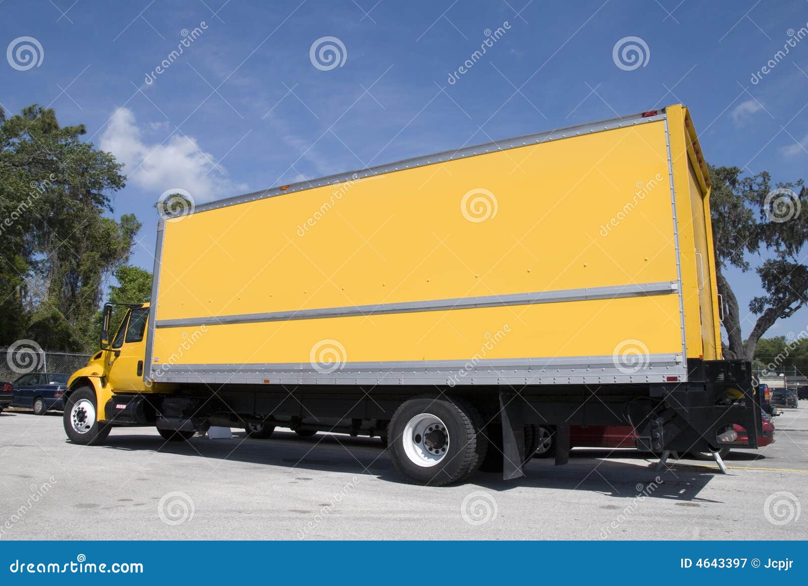 Yellow Truck stock image. Image of heavy, diesel, blue - 4643397