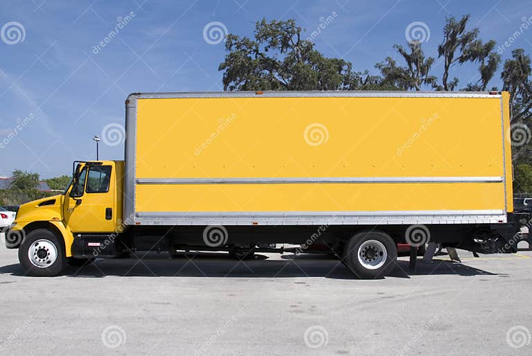 Yellow Truck stock image. Image of commercial, transporter - 4643511