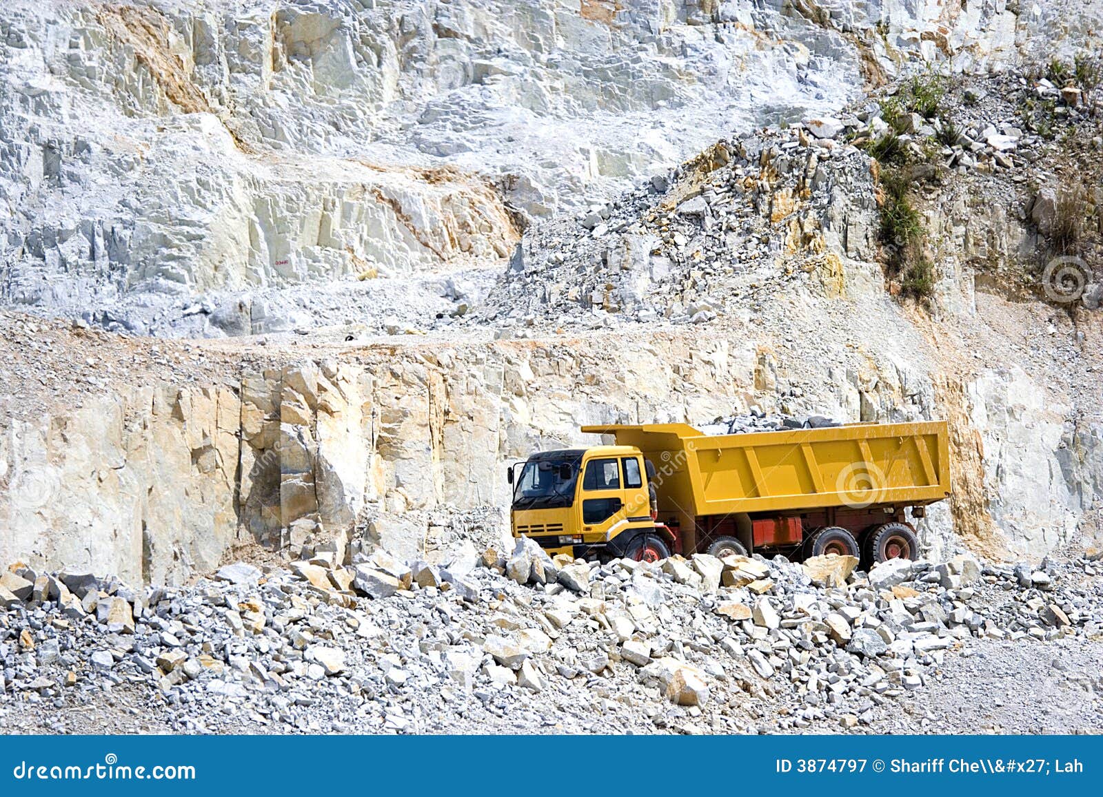 Yellow Truck at Quarry stock image. Image of carry, move - 3874797