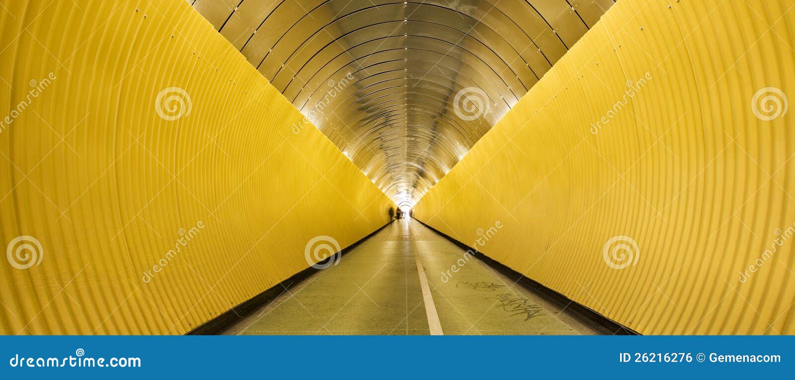 Yellow tunnel stock photo. Image of effect, light, nordic - 26216276