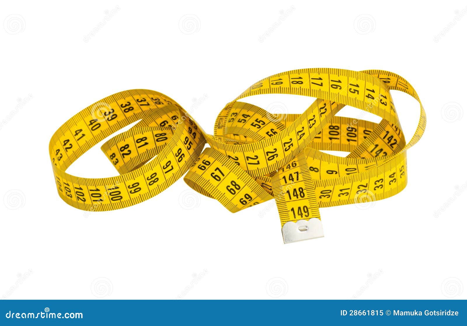 Yellow Twisted Measuring Tape Stock Image - Image of tape, loss: 28661815