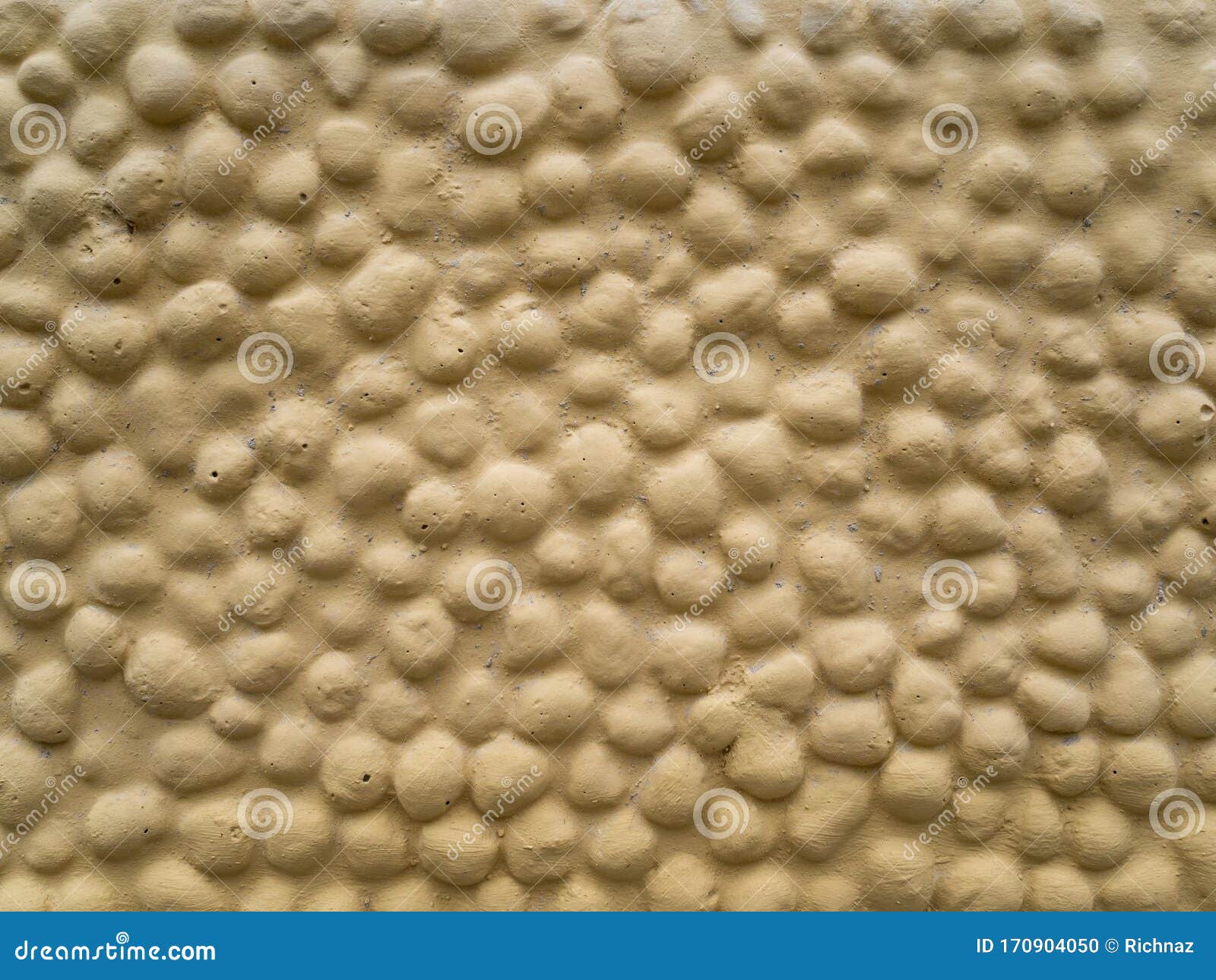 Yellow Uneven Wall with Bulges. Stucco in the Form of Pimples Stock ...