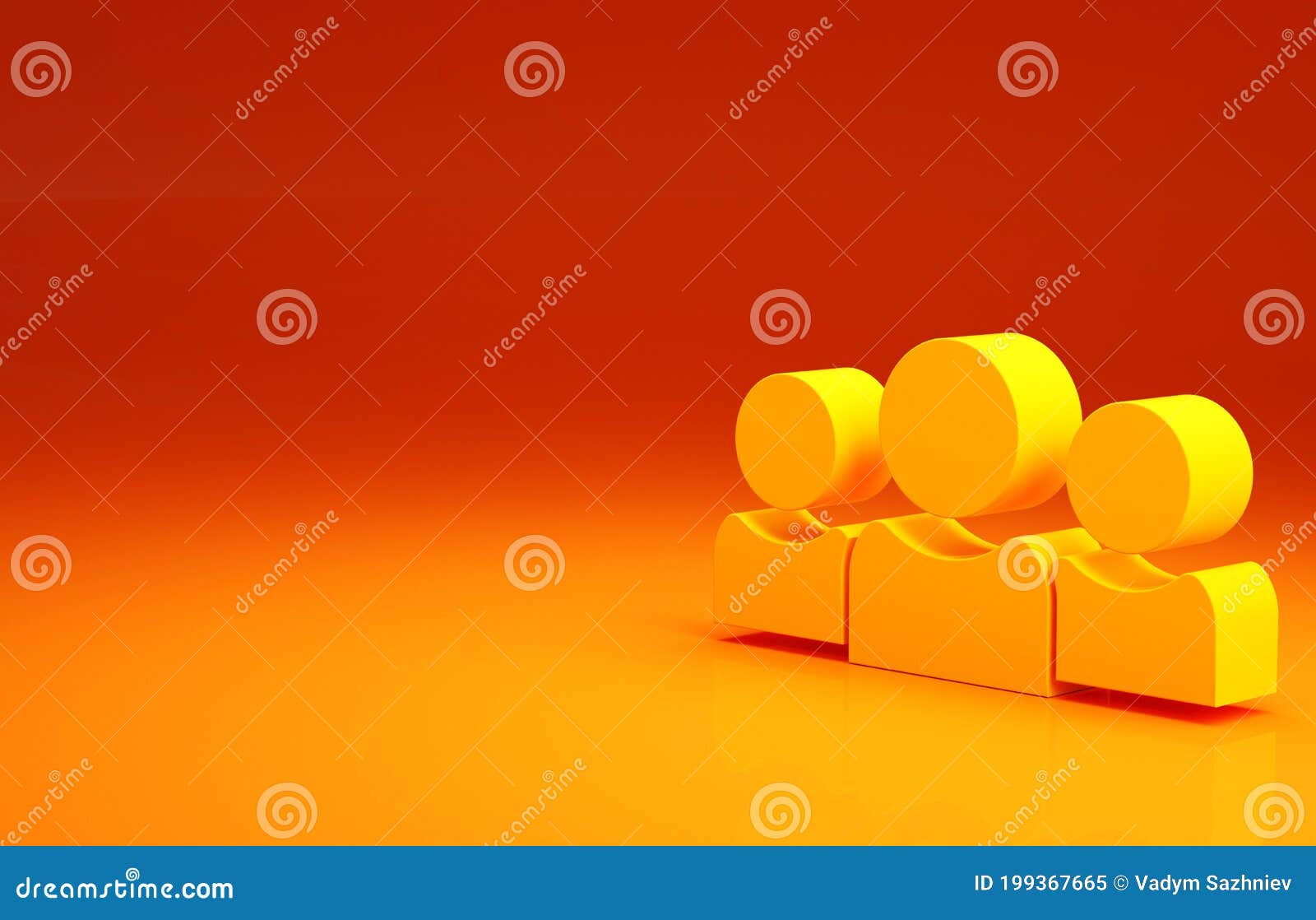 Orange Users Group Icon Isolated On Purple Background. Group Of People ... Orange Users Group Icon Isolated On Purple Background. Group Of People ...