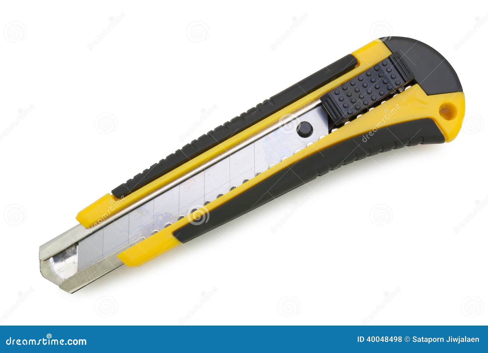 Yellow utility Knife stock photo. Image of cutter, blade - 40048498
