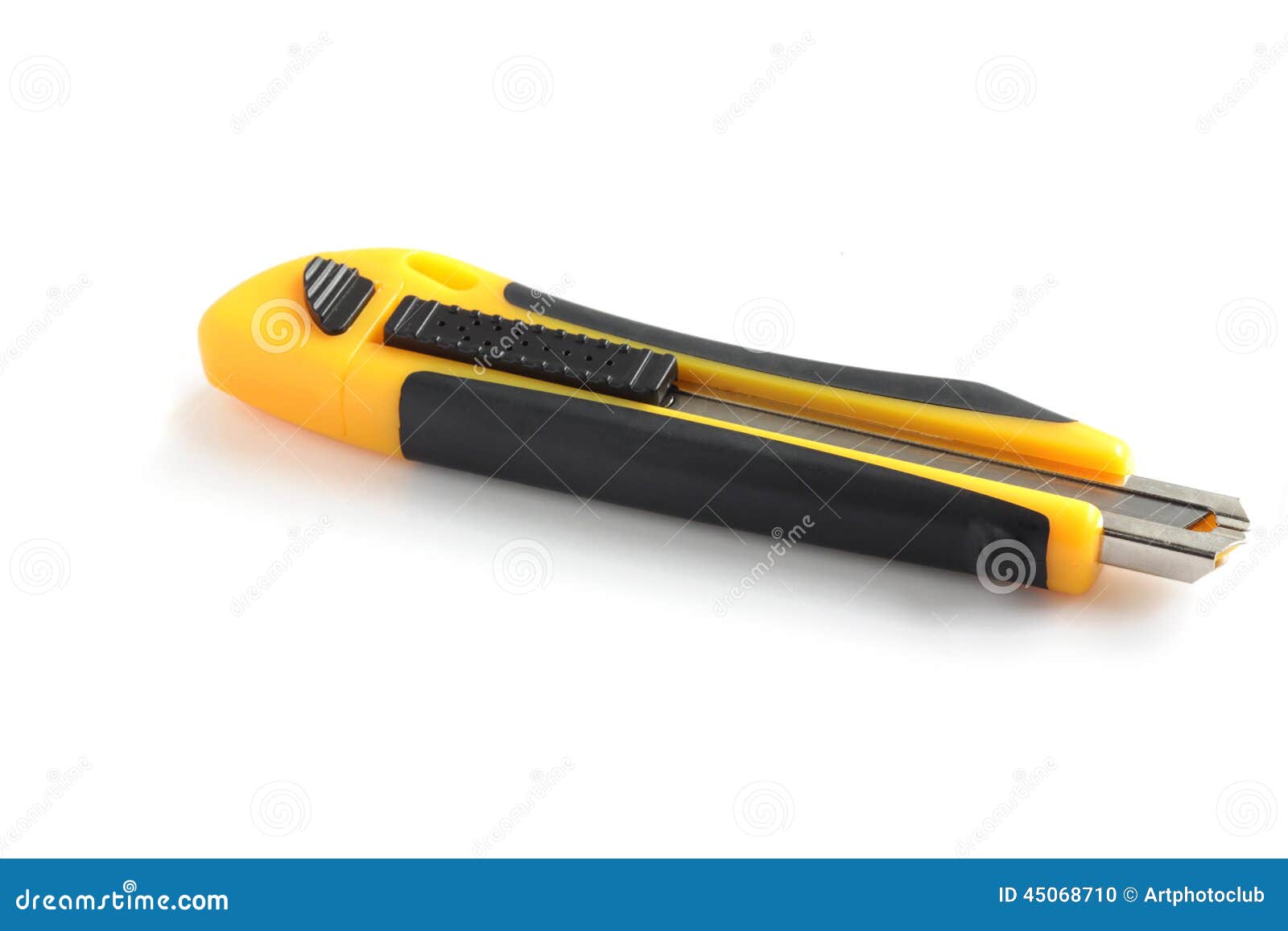 Yellow utility Knife stock photo. Image of metal, blade - 45068710