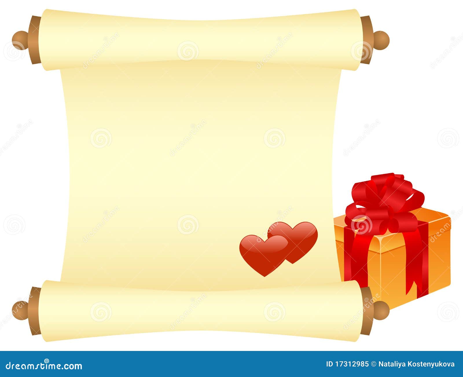 Yellow Scroll With Musical Notation Vector Illustration | CartoonDealer ...