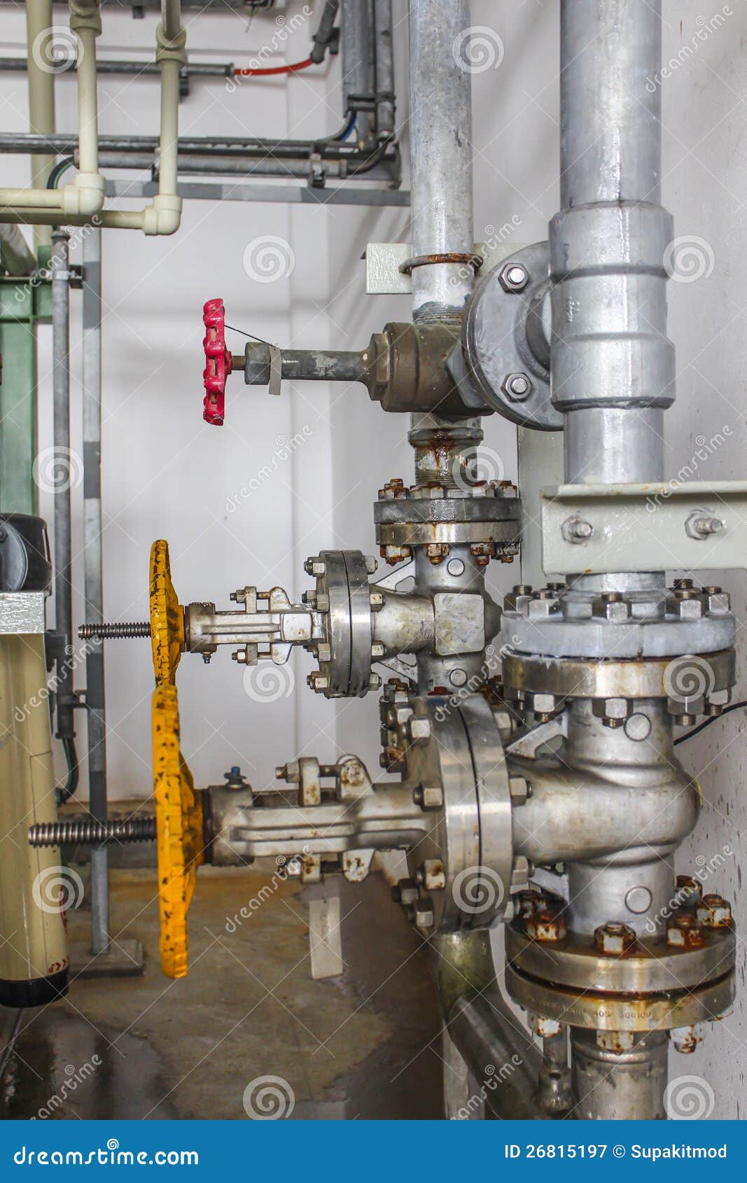 Yellow valve stock image. Image of metal, valve, manufacturing - 26815197