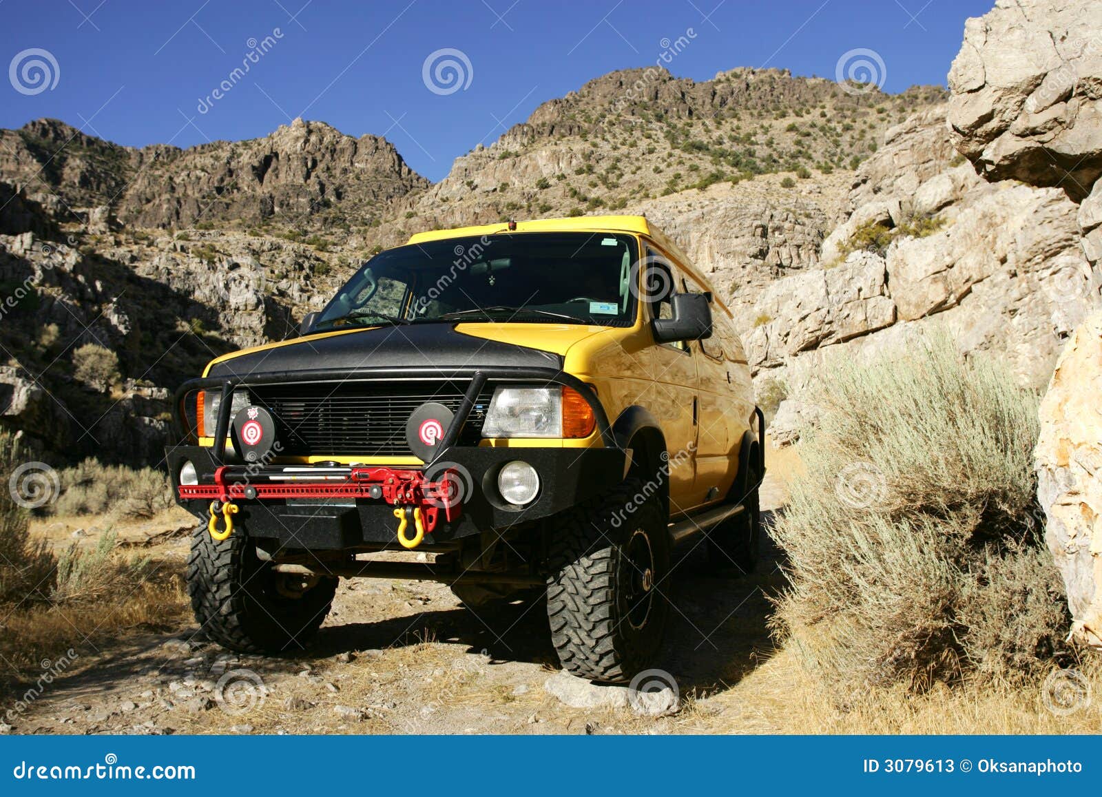 Yellow van stock image. Image of extreme, outdoors, desert - 3079613