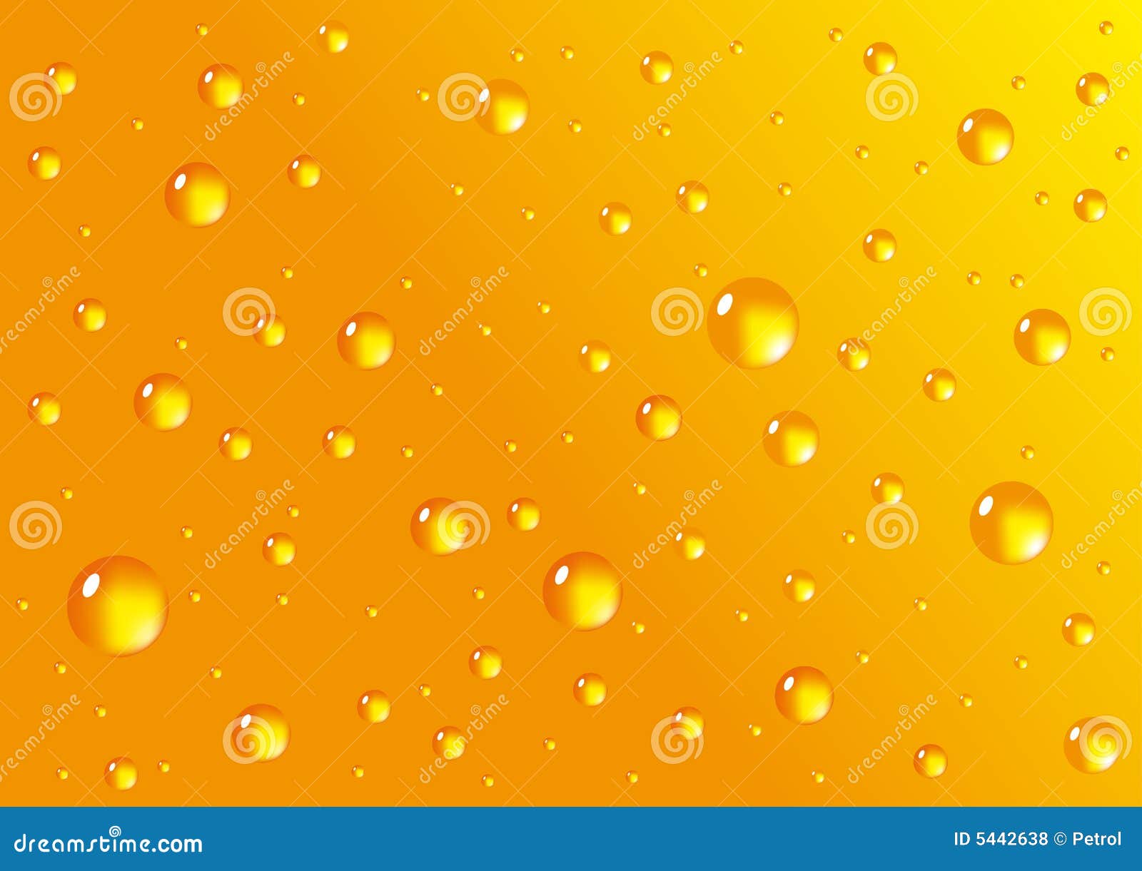 Yellow vector drops stock vector. Illustration of shiny - 5442638
