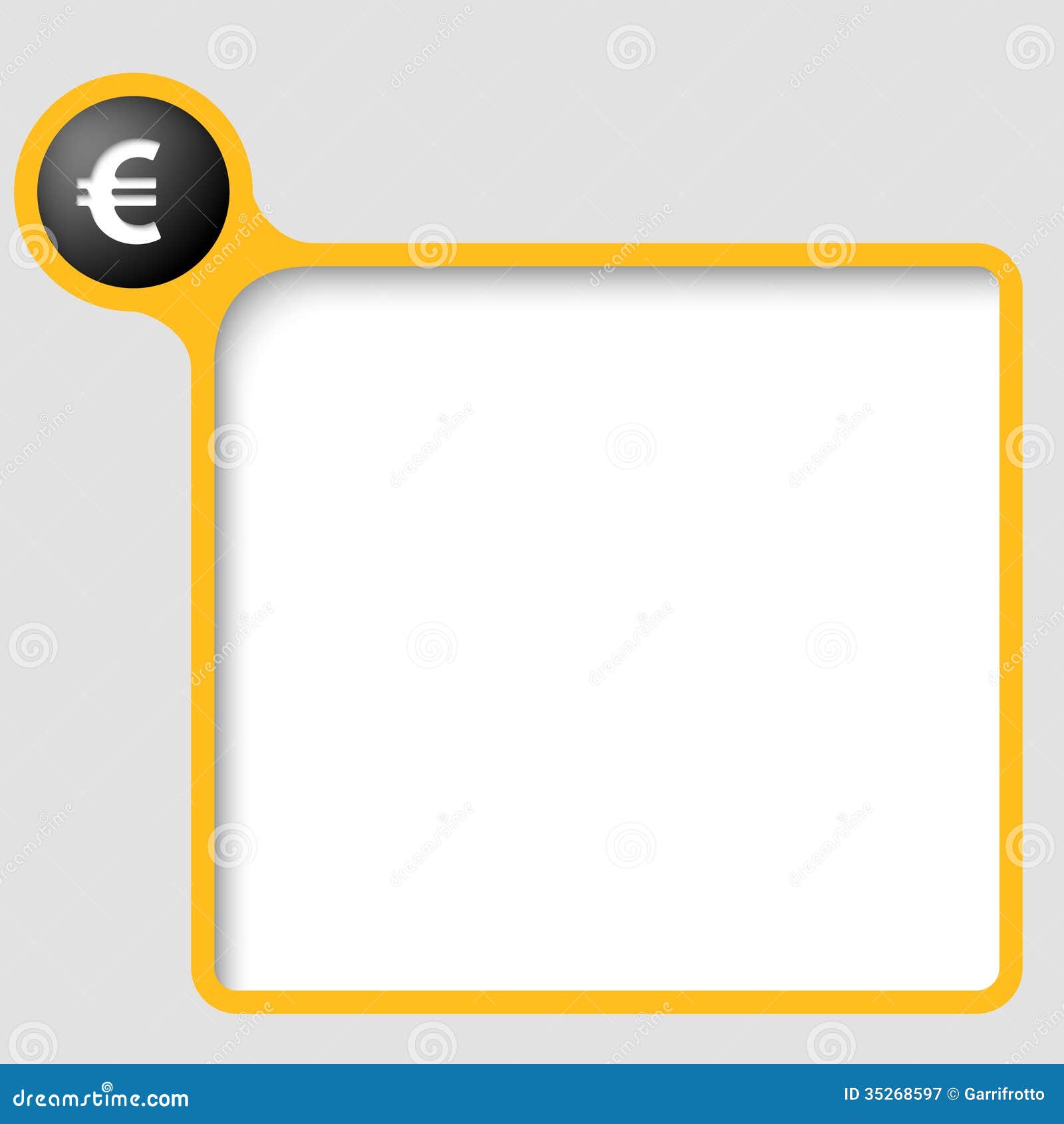 Yellow vector text frame stock vector. Illustration of vector - 35268597