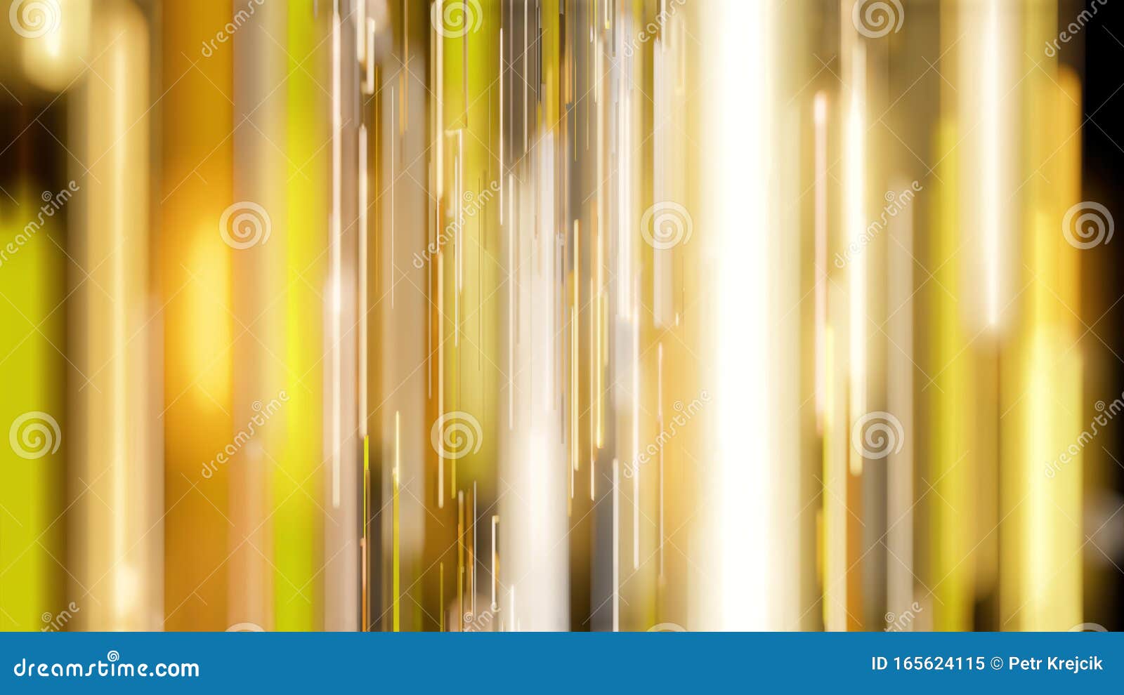 Yellow Vertical Stripes Background - 3D Illustration Stock Illustration ...