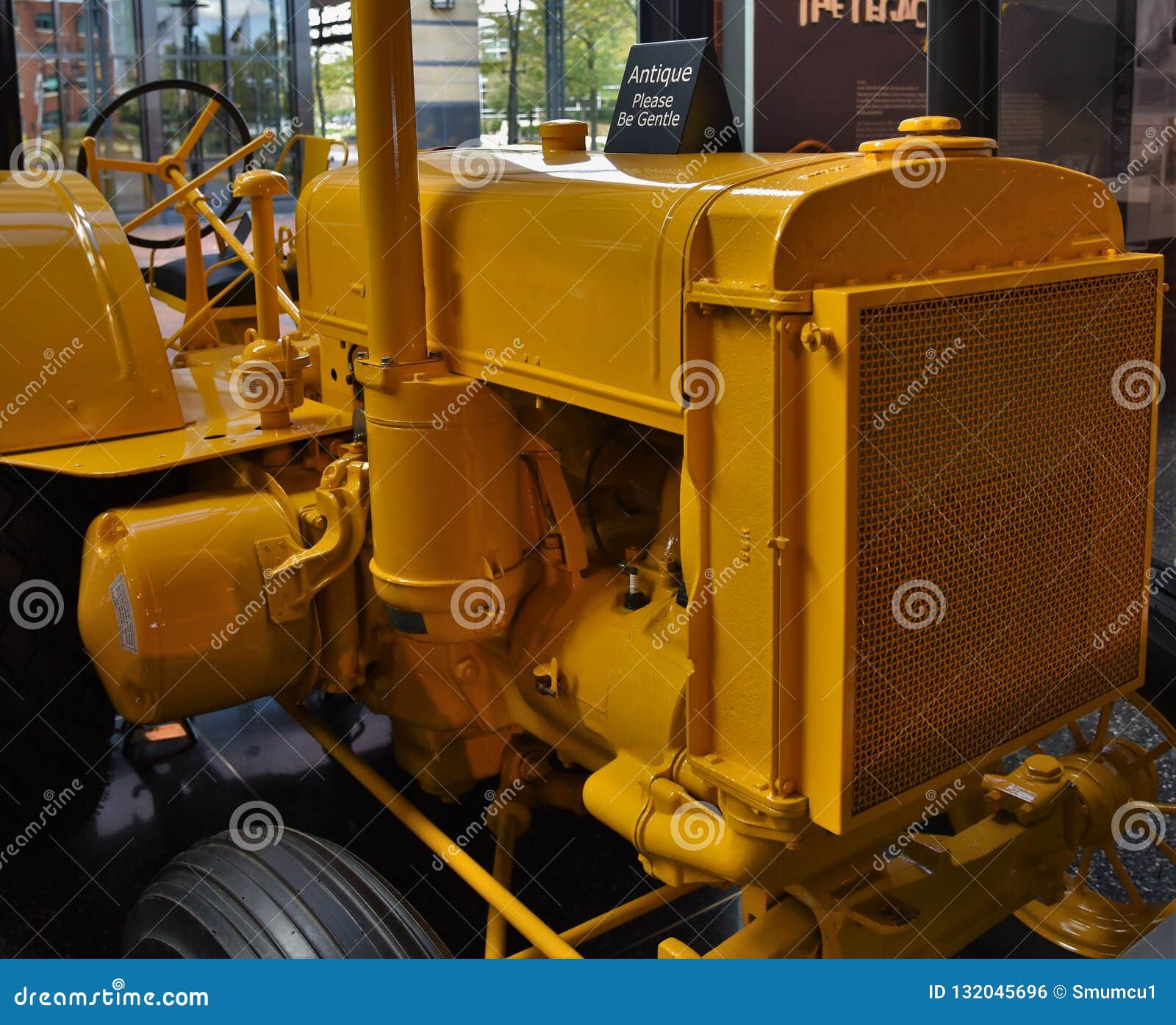 Yellow Very Old Antique Tractor Editorial Photo - Image of agricultural ...