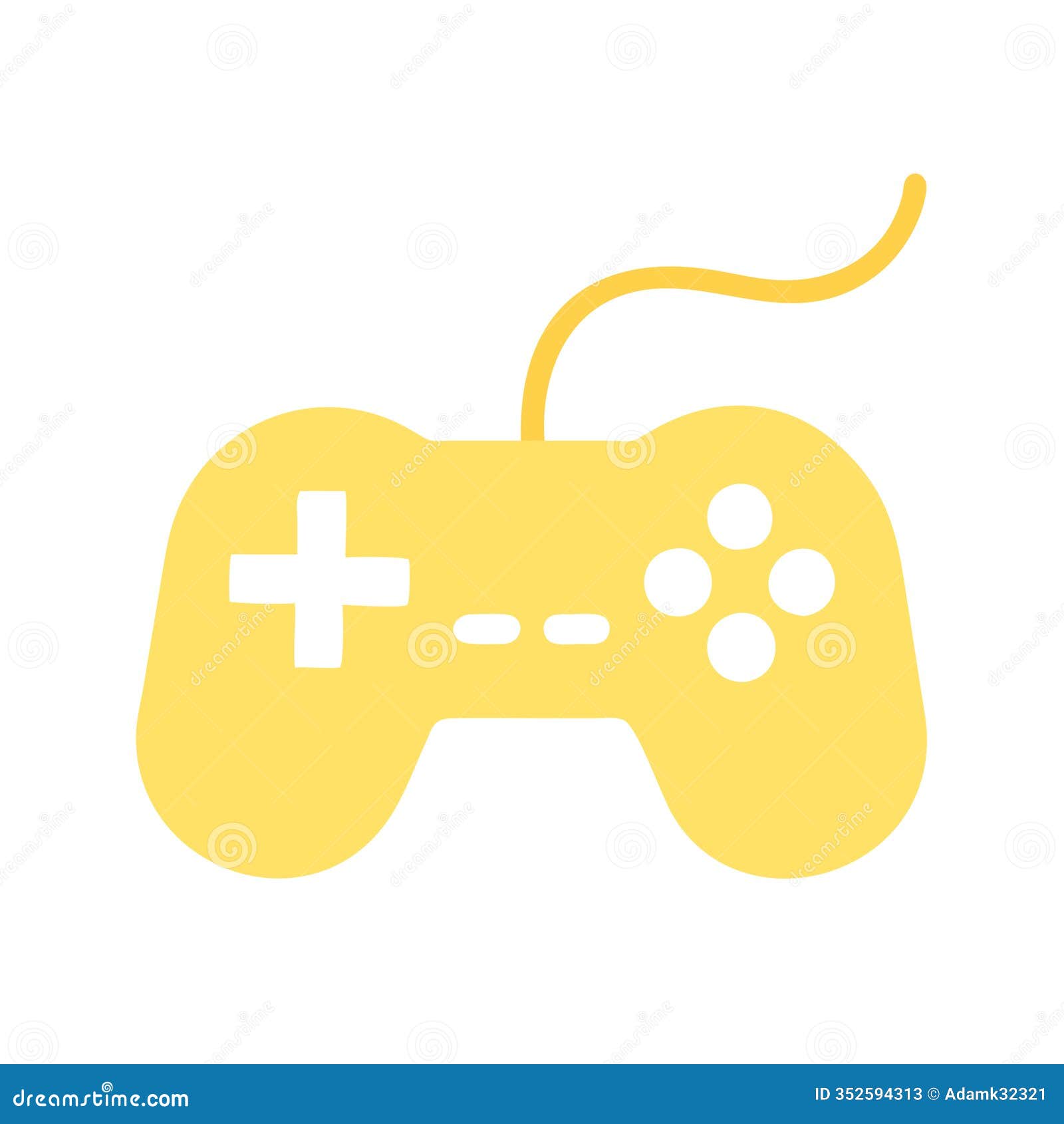 Yellow Video Game Controller Vector for Gaming Designs and ...