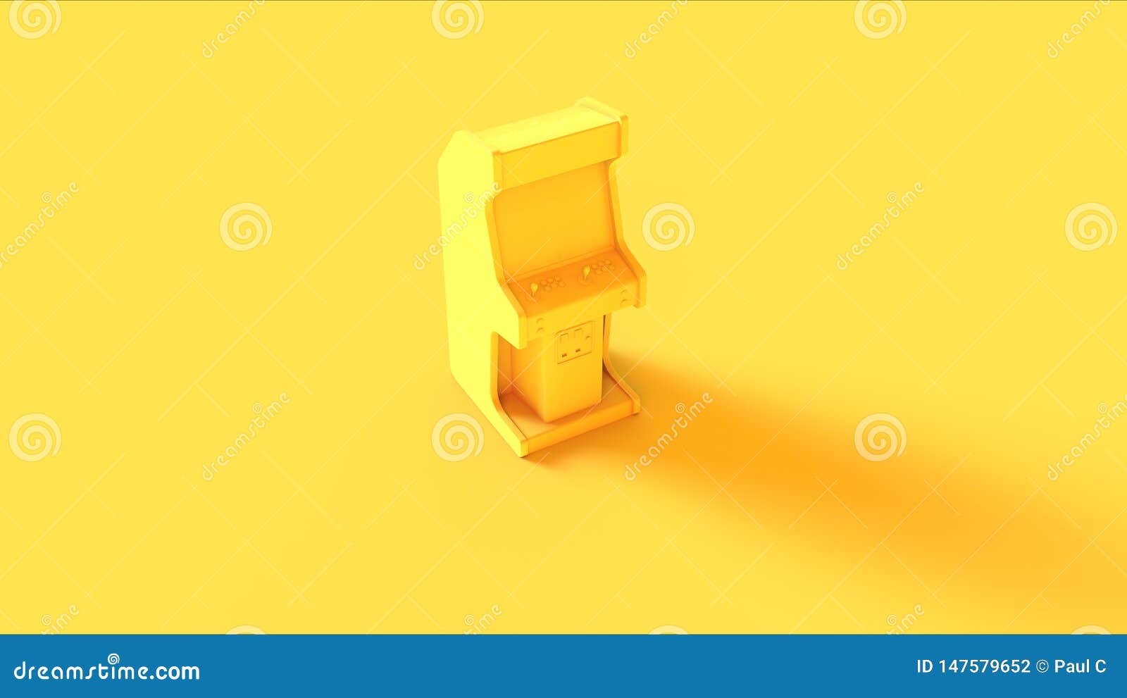 Yellow Vintage Arcade Console Stock Illustration - Illustration of ...