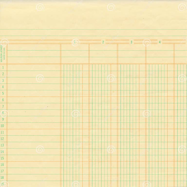 Yellow Vintage Ledger or Graph Paper Stock Photo - Image of graph ...