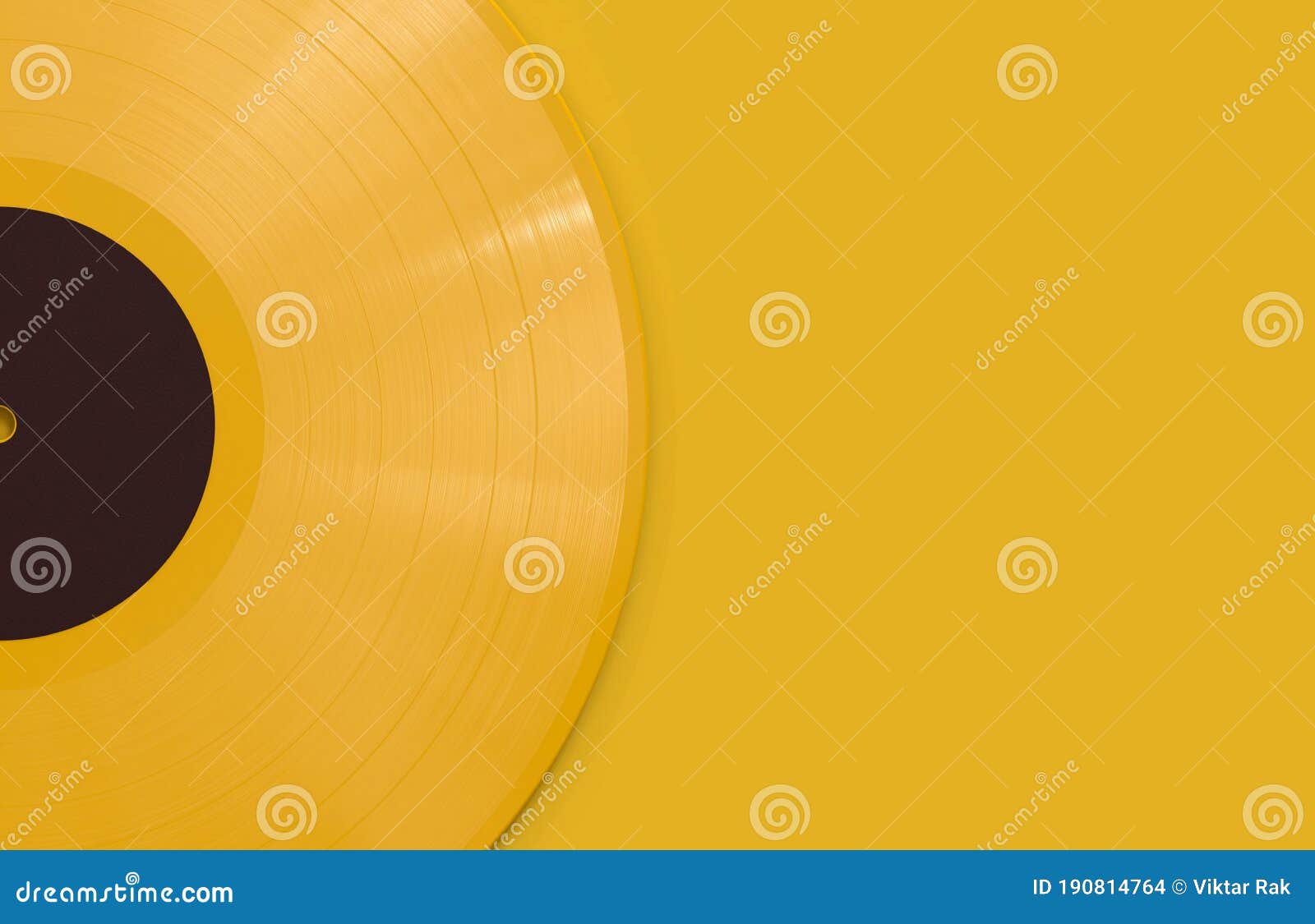 Yellow Vinyl Disc Record With White Cover Sleeve And Label Isolated On ...