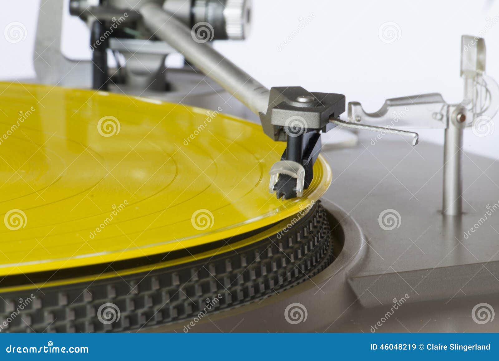 Yellow vinyl record stock image. Image of song, needle - 46048219