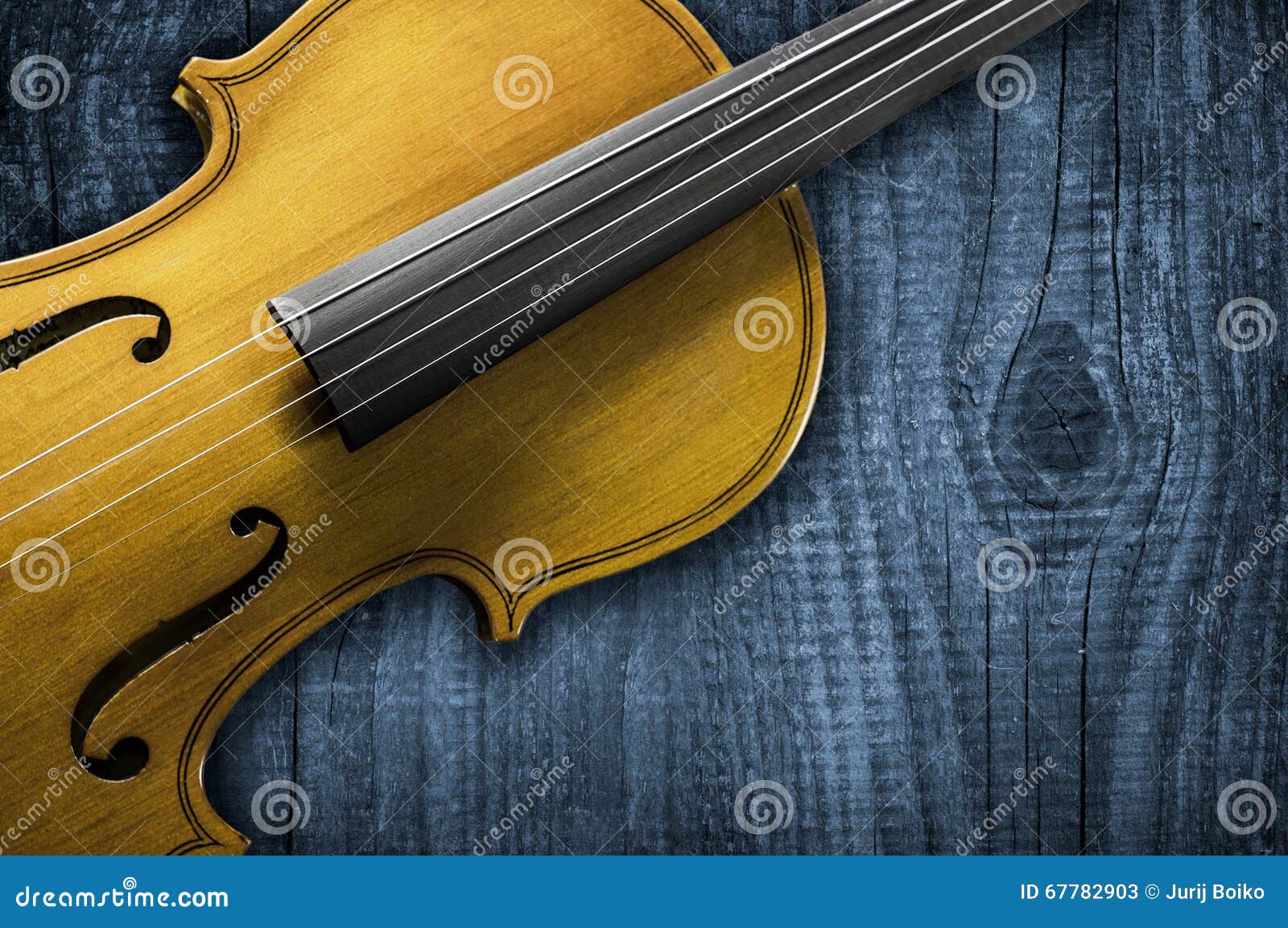 Yellow Violin on Grey Wooden Background. with Space for Text Writing ...