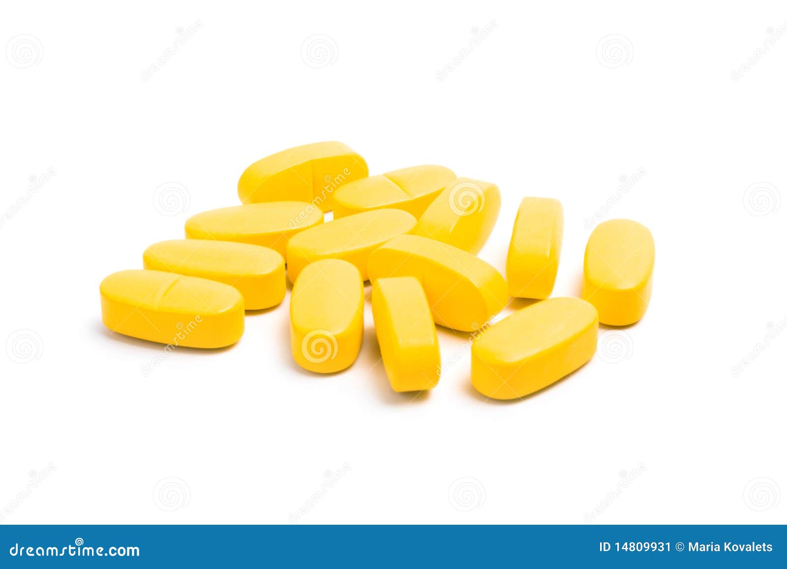 Yellow vitamin pills stock image. Image of chemistry - 14809931