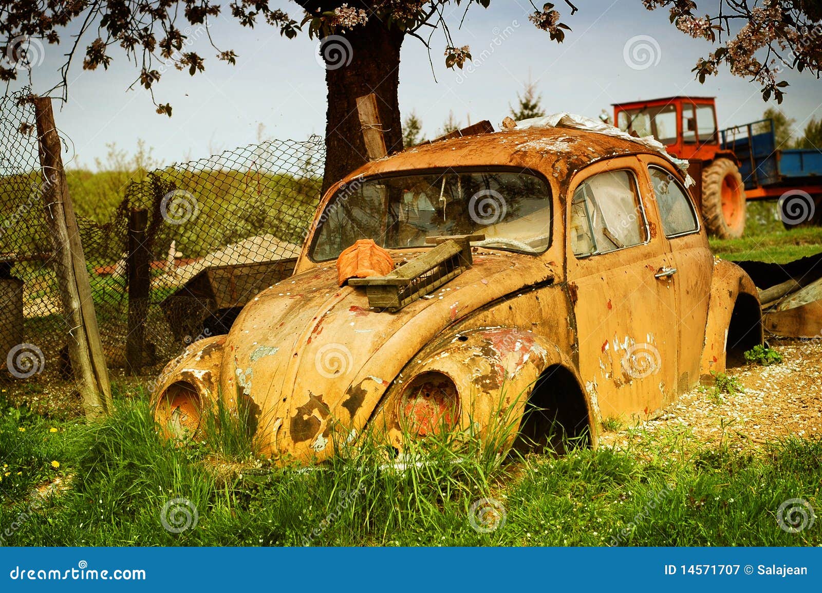 Yellow Volkswagen beetle stock image. Image of speed - 14571707