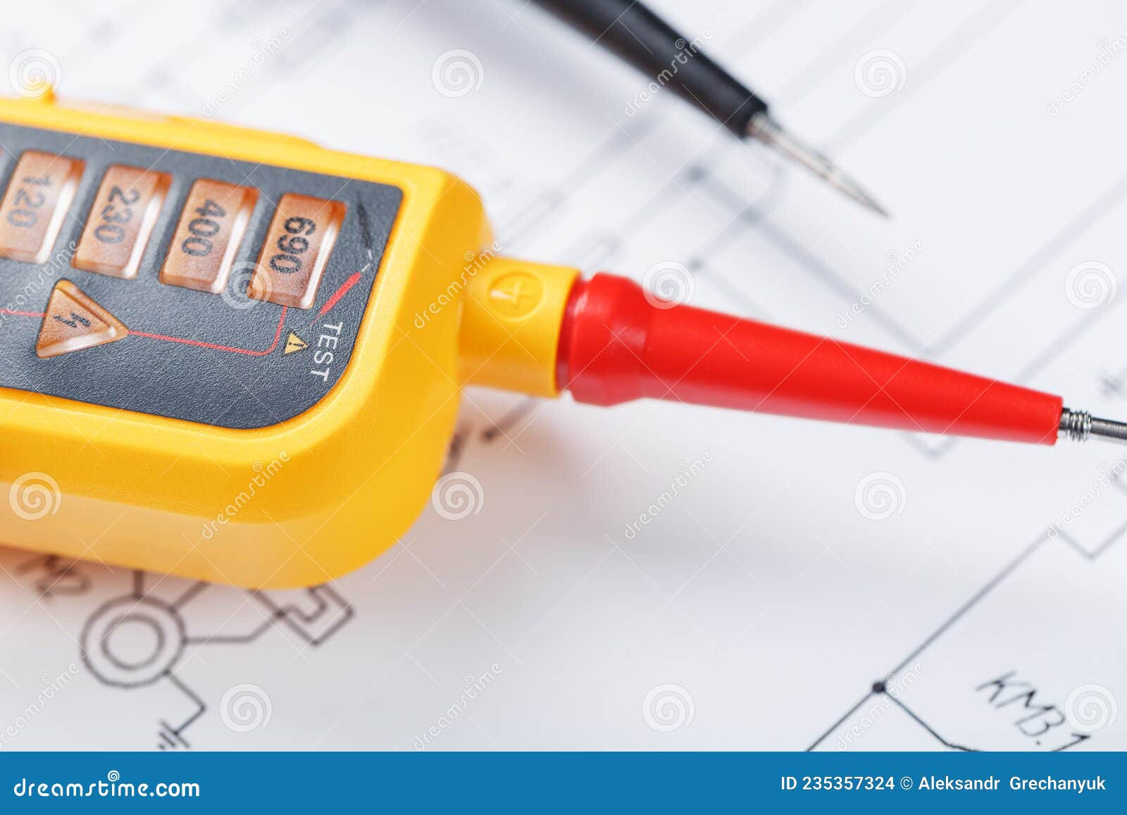 Yellow Tester for Step-by-step Voltage Indication on the Electrical ...