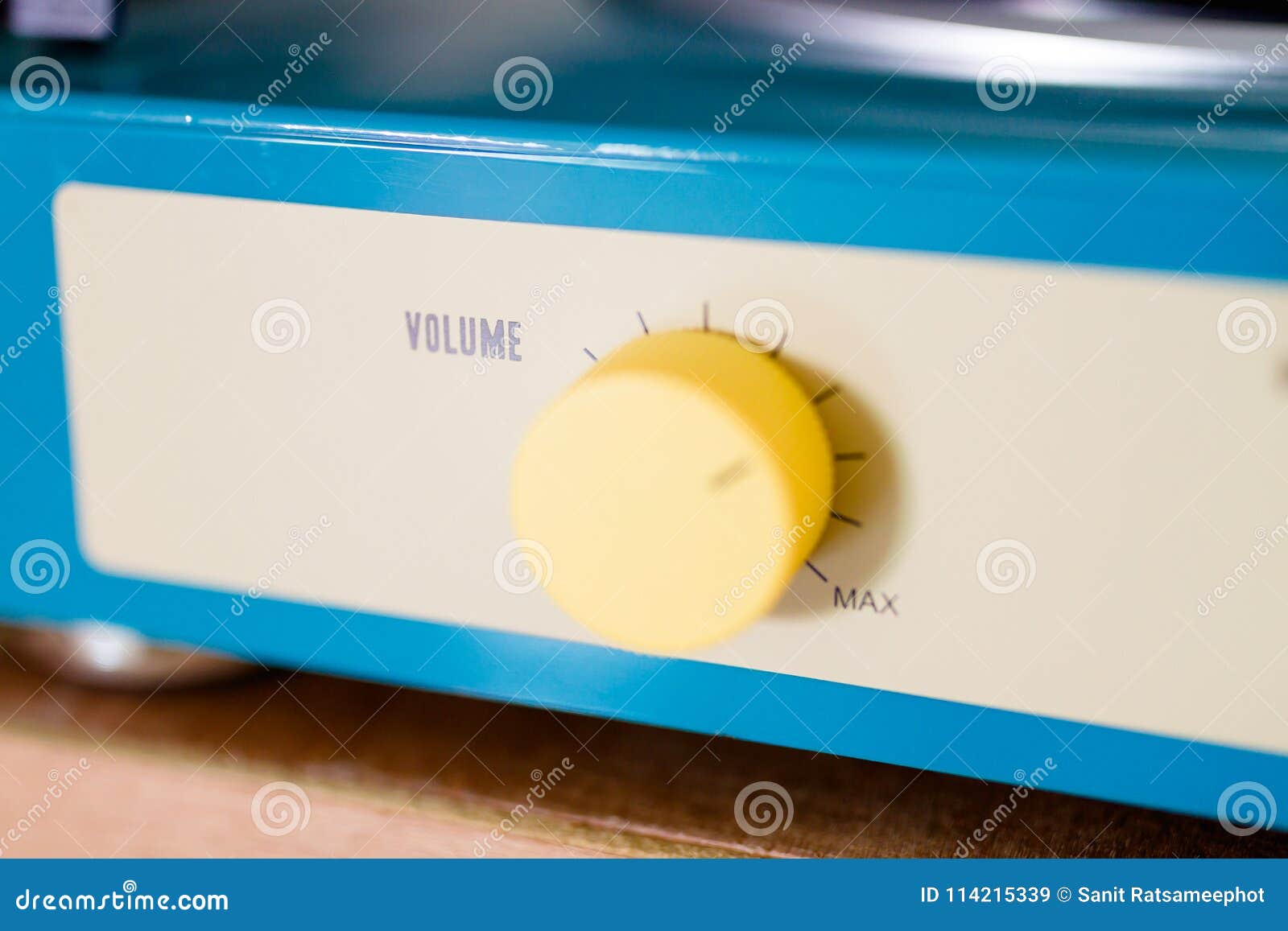 Yellow volume button. stock image. Image of level, background - 114215339
