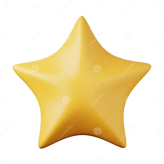 Yellow Volumetric Star High Quality 3D Render Illustration Icon. Stock ...