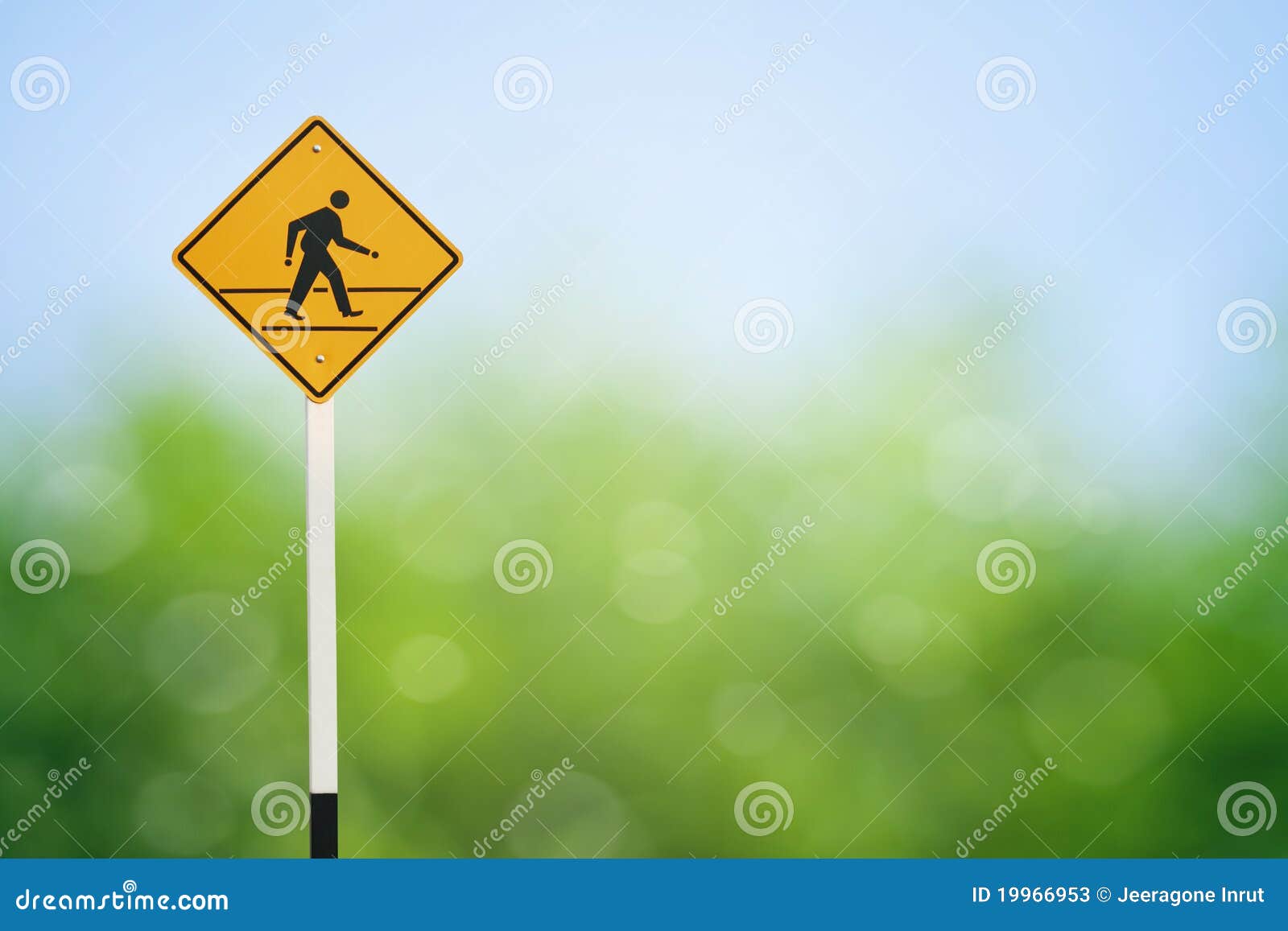 Yellow walk sign stock image. Image of caution, pedestrian - 19966953