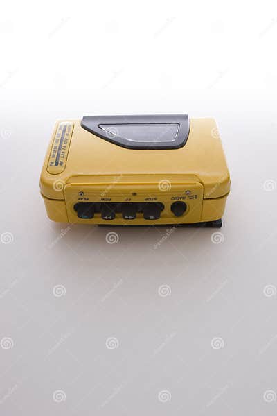 Yellow walkman stock photo. Image of tough, vintage, player - 12838338