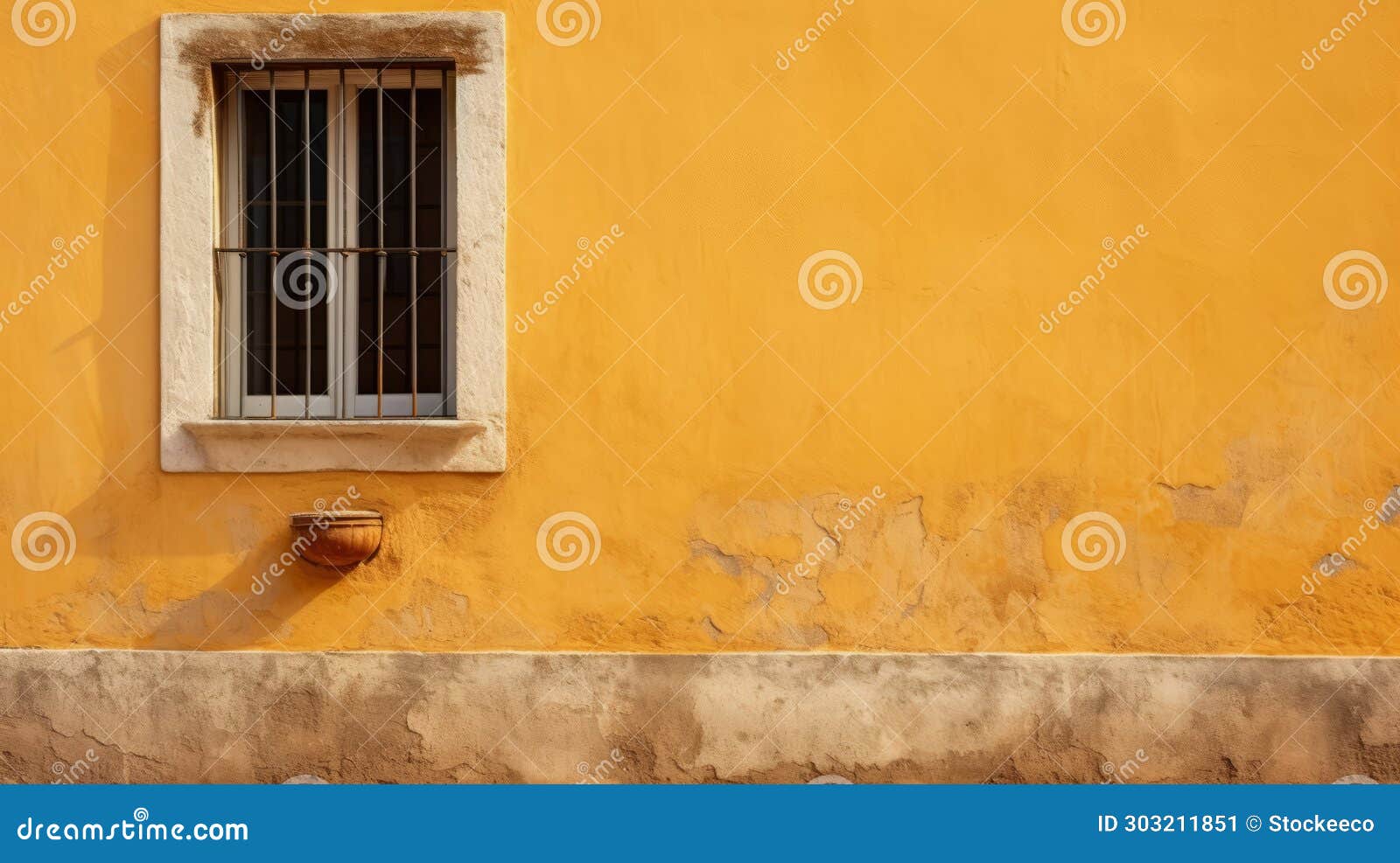 Yellow Wall with Railing: Texture-rich Layers of Spanish Architecture ...