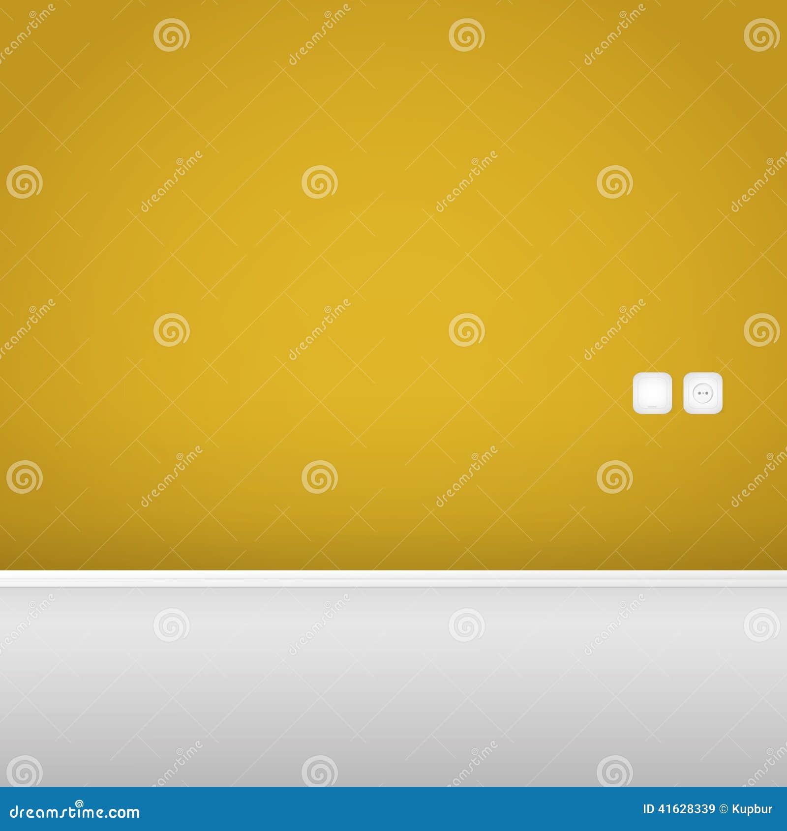 Yellow Wall with Socket and Switch Stock Vector - Illustration of ...