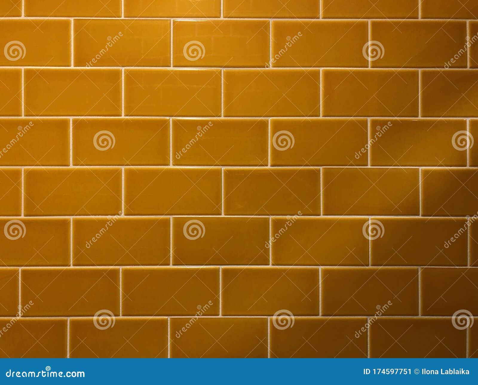 Yellow wall tiles stock image. Image of structure, ceramic - 174597751