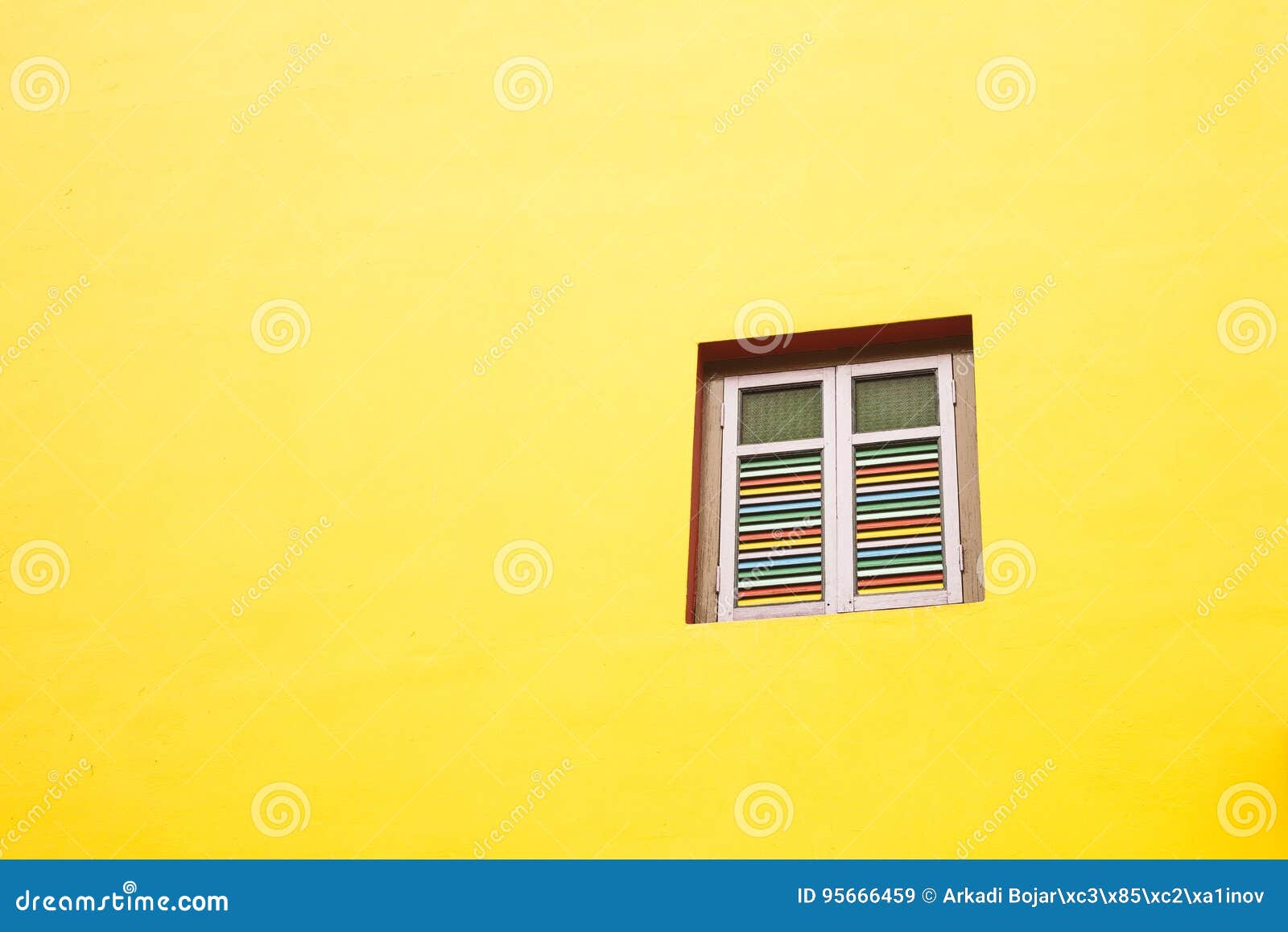 Yellow wall and window stock image. Image of architecture - 95666459