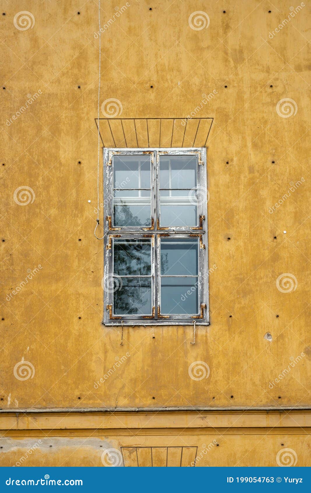 Yellow wall window stock image. Image of wall, painted - 199054763
