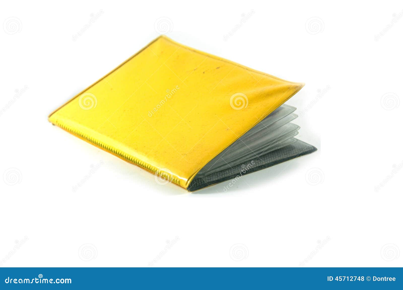 Yellow wallet card stock photo. Image of concepts, isolated - 45712748