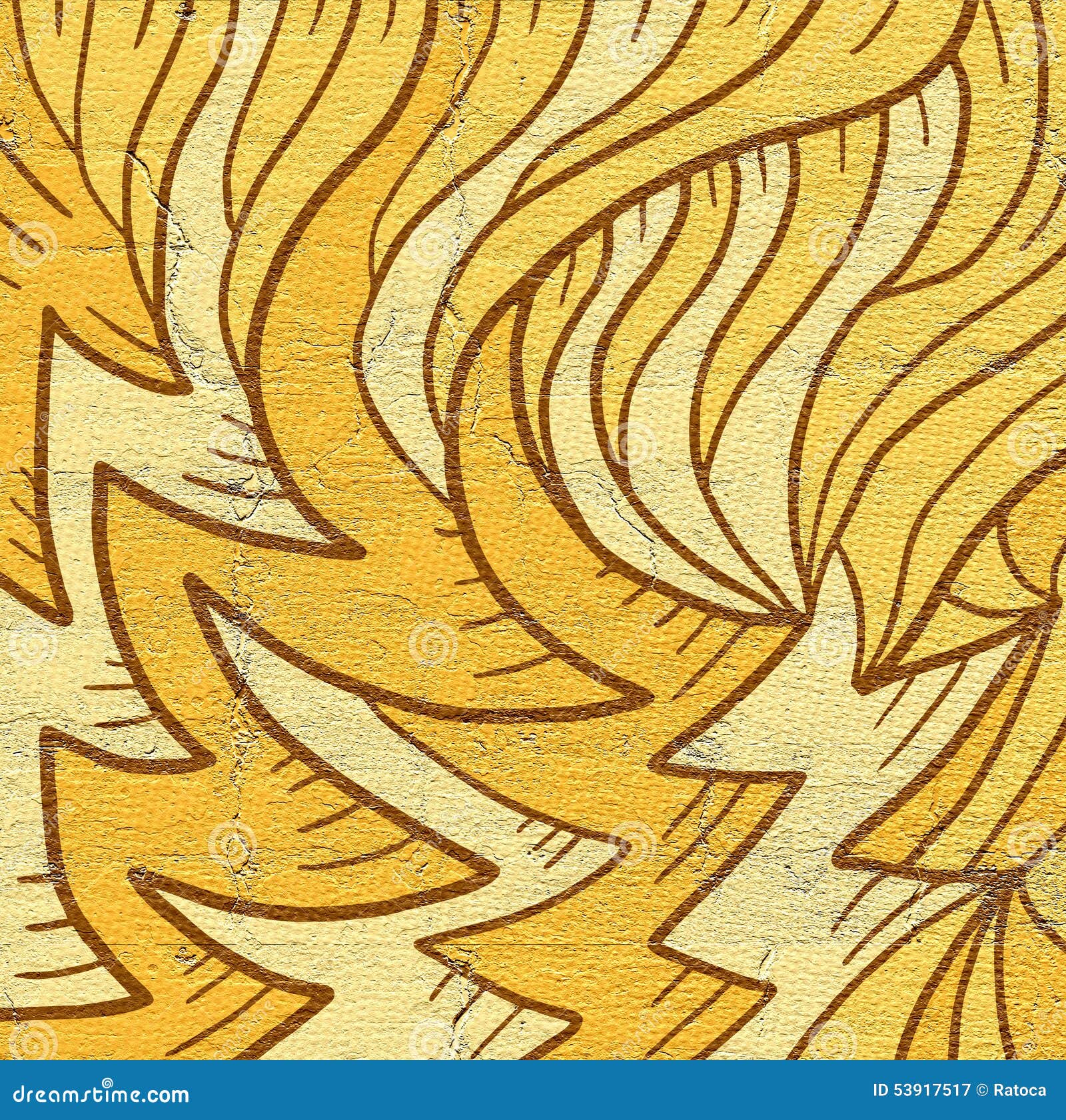 Yellow wallpaper stock illustration. Illustration of graffiti - 53917517