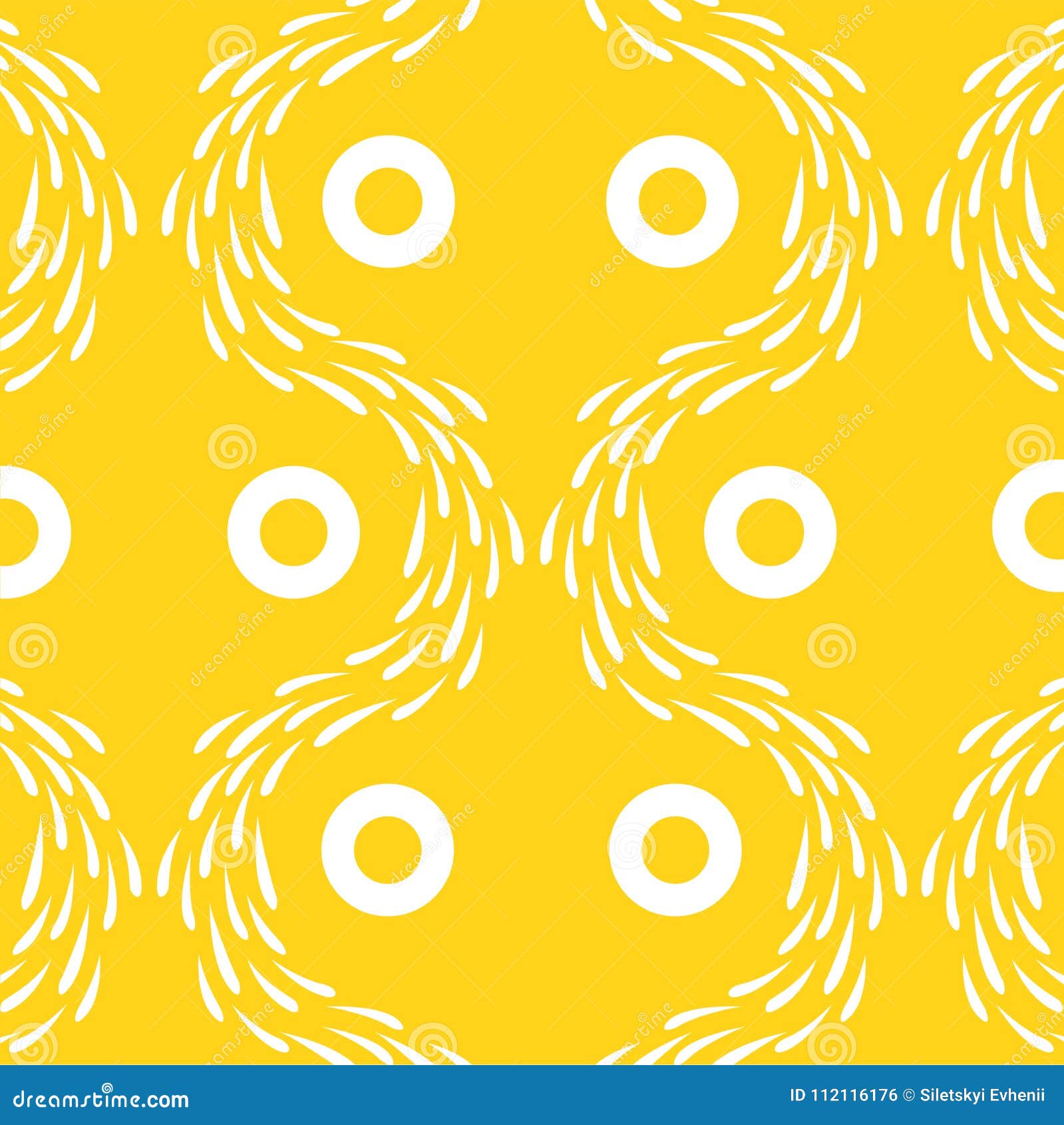 Yellow Wallpaper with White Pattern Stock Vector - Illustration of ...
