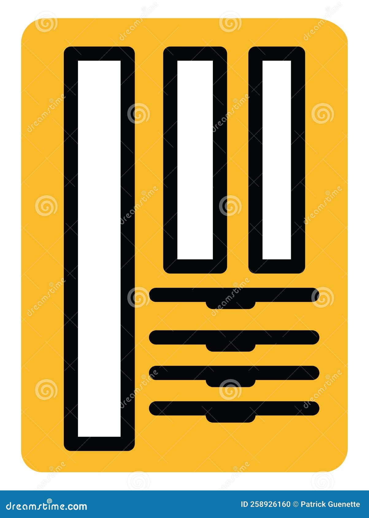 Yellow wardrobe, icon stock vector. Illustration of wear - 258926160