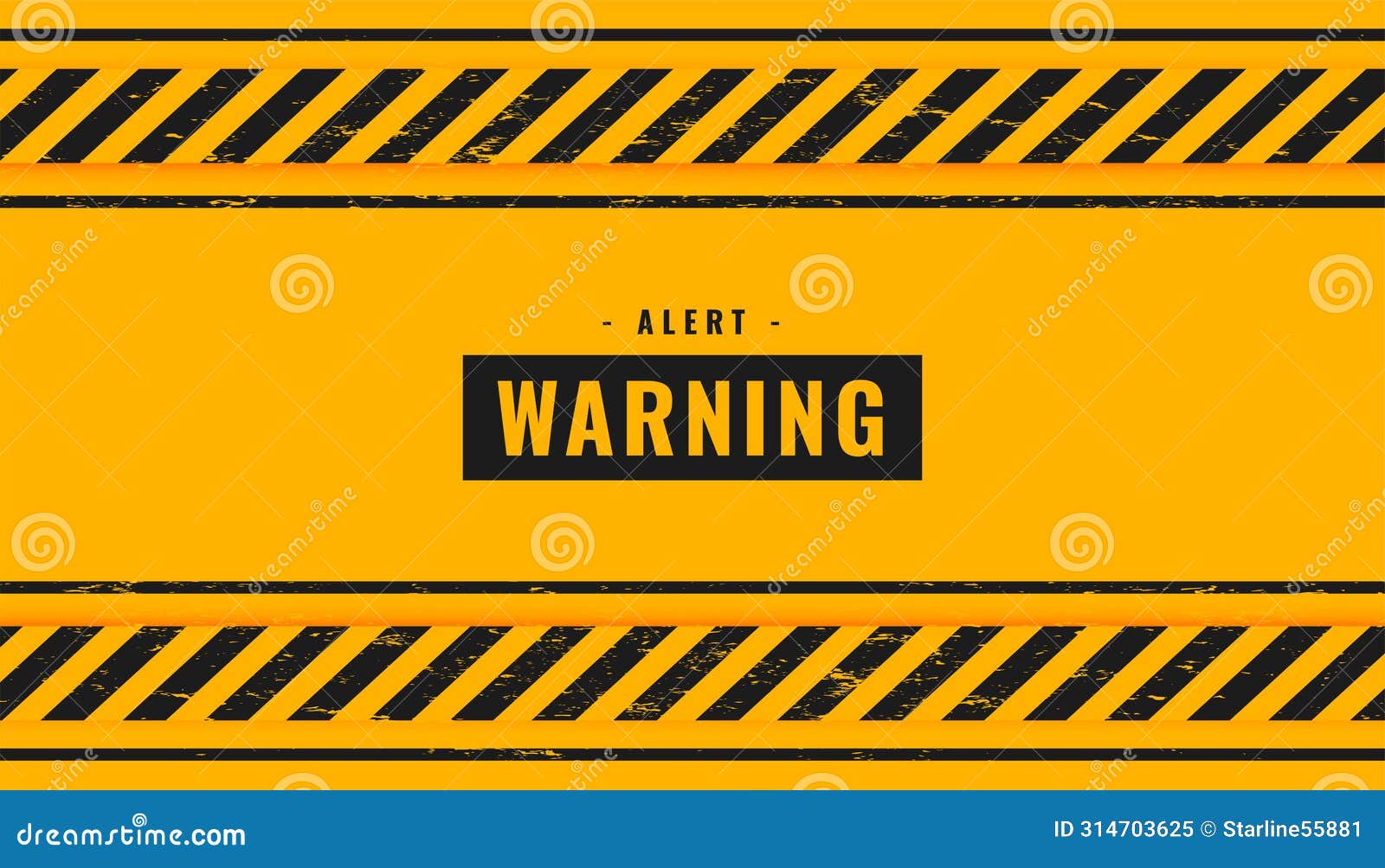 Yellow Warning Alert Background with Black Stipe Design Stock Vector ...