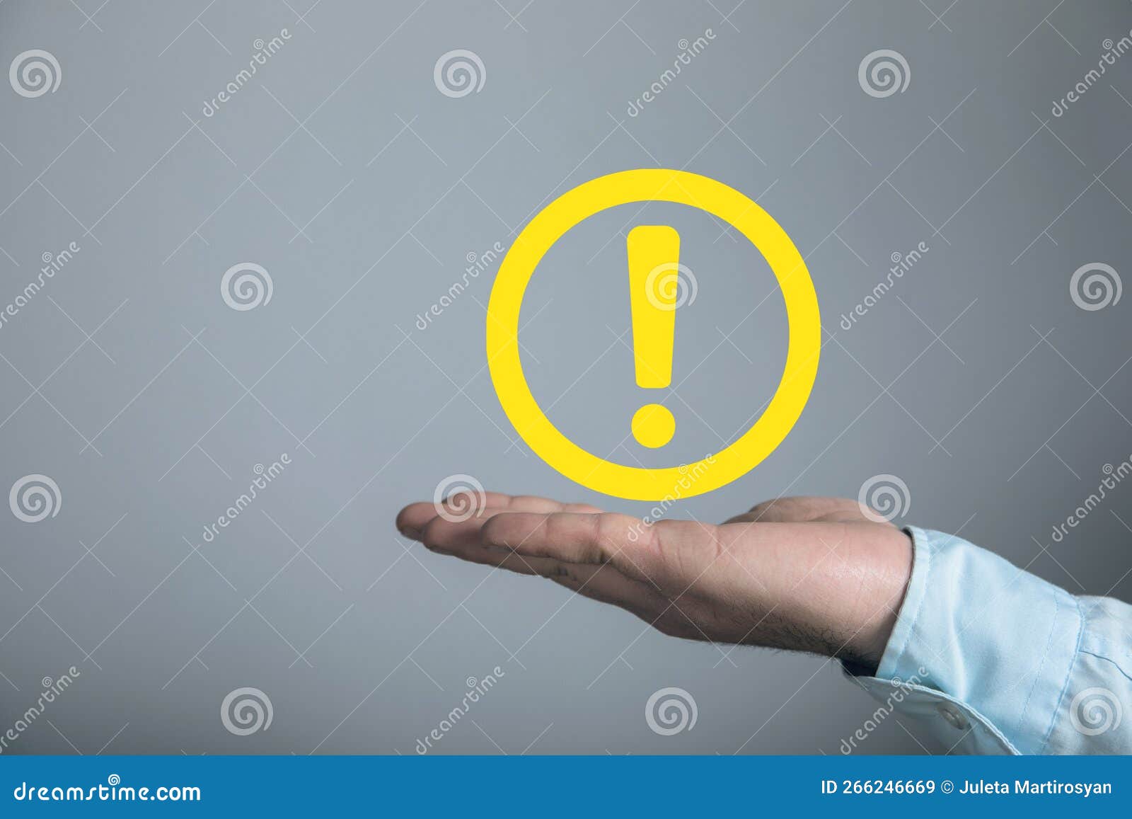 Yellow Warning Icon in a Circle Stock Image - Image of palm, risk ...