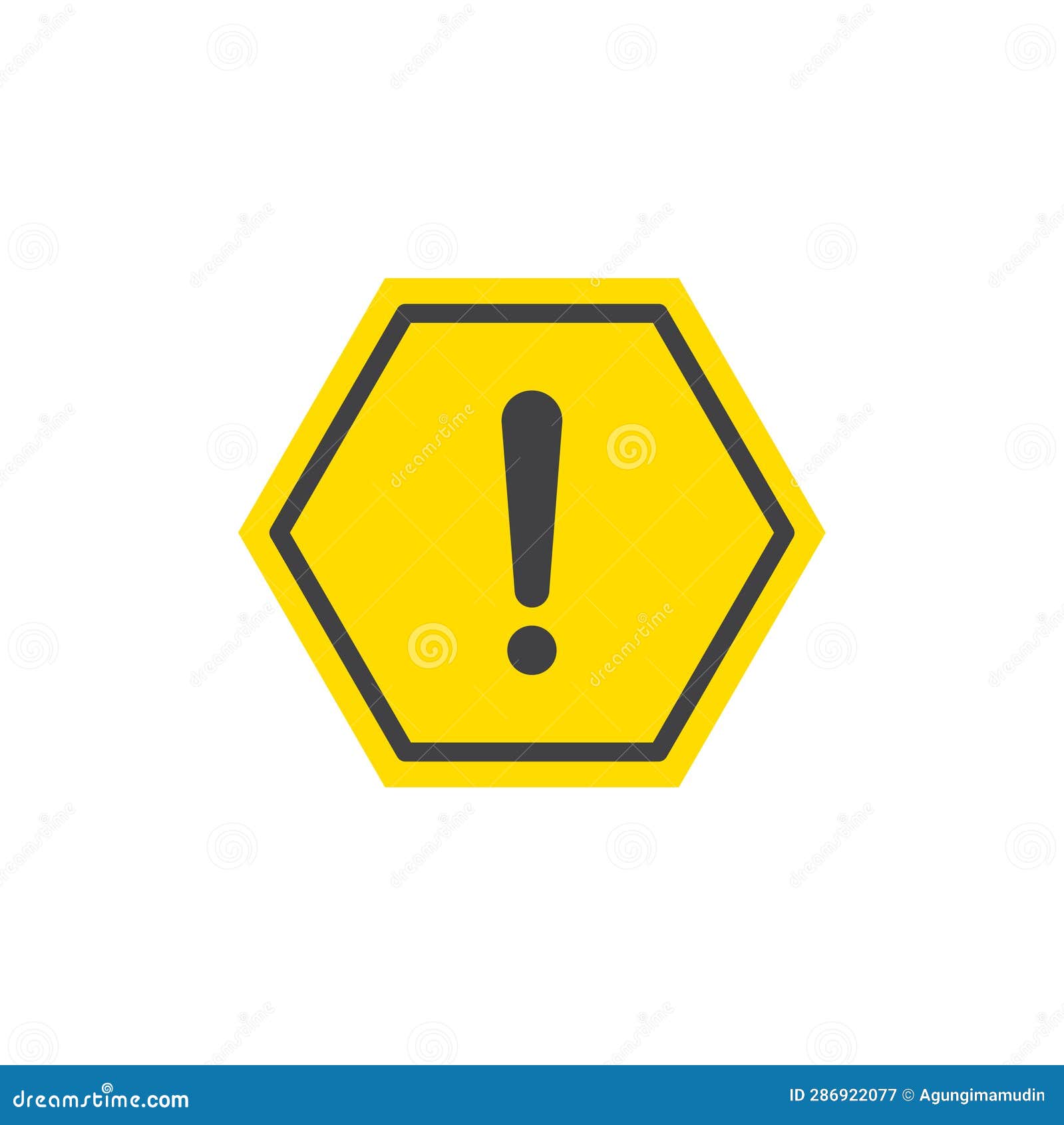 Yellow Warning Mark on White Background Stock Illustration ...