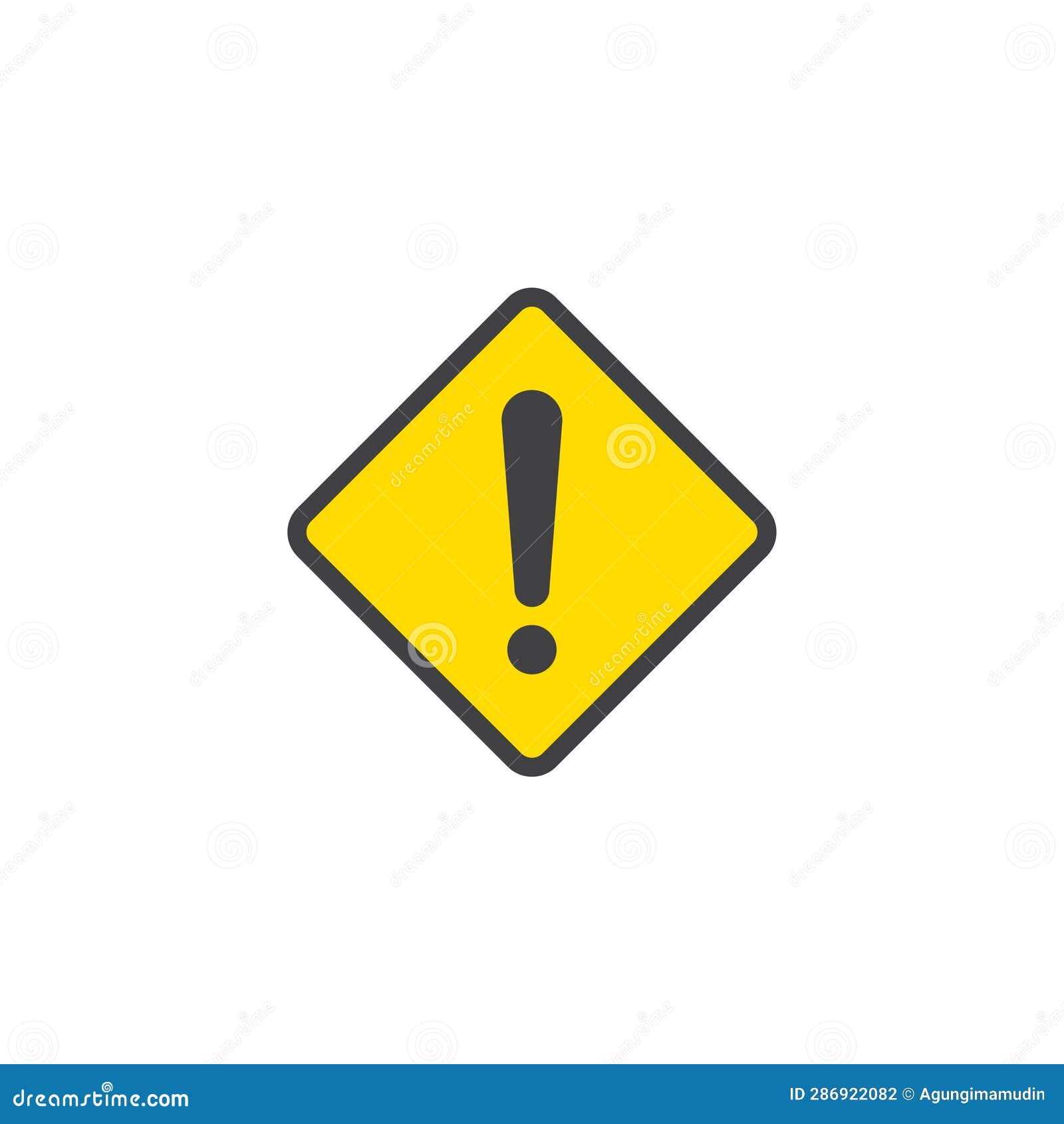 Yellow Warning Mark on White Background Stock Illustration ...