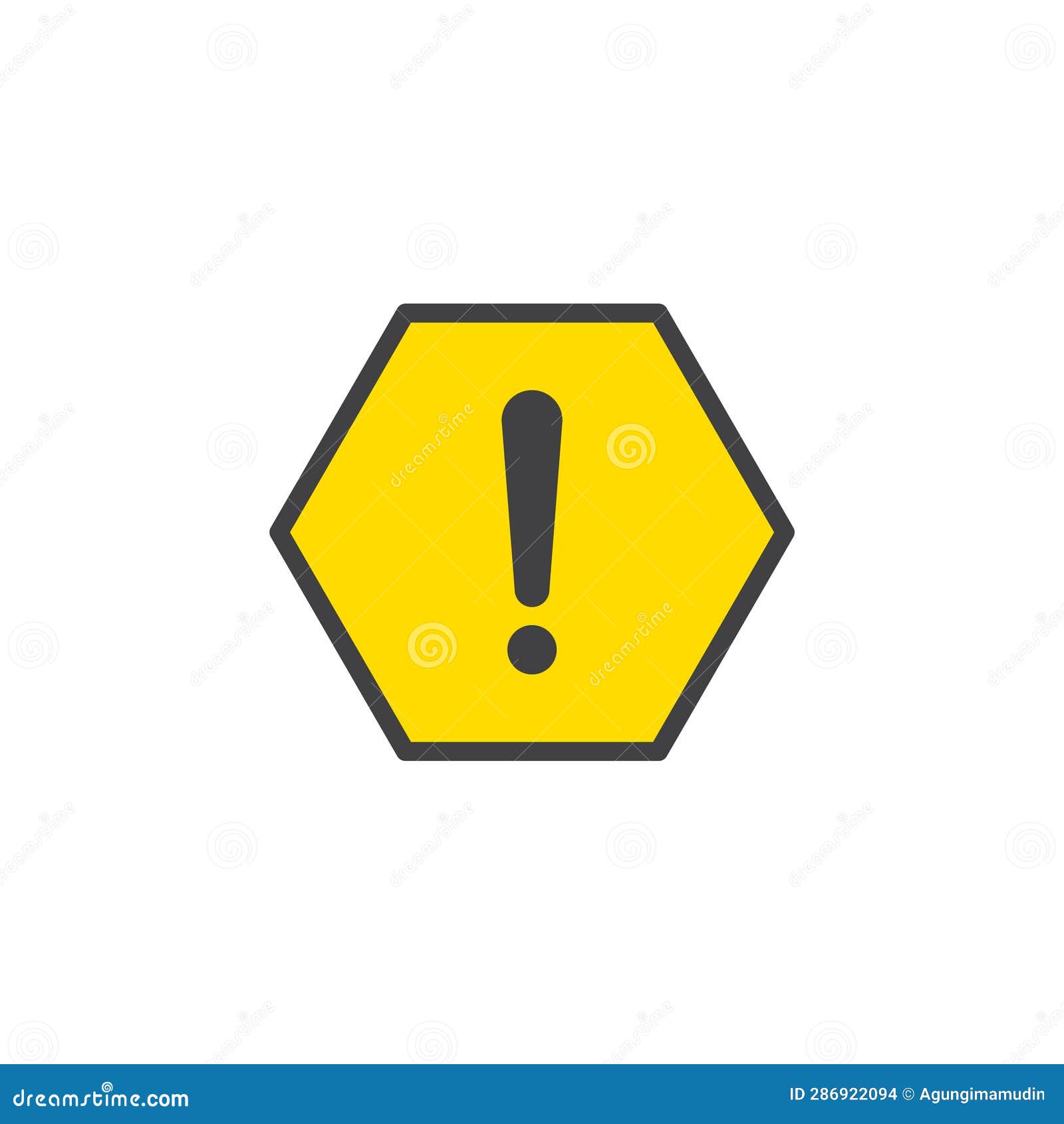 Yellow Warning Mark on White Background Stock Illustration ...
