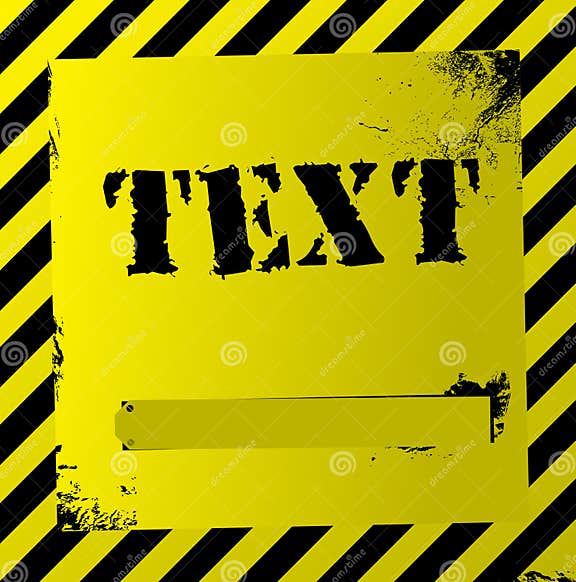 Yellow Warning Quad stock vector. Illustration of shiny - 2913522