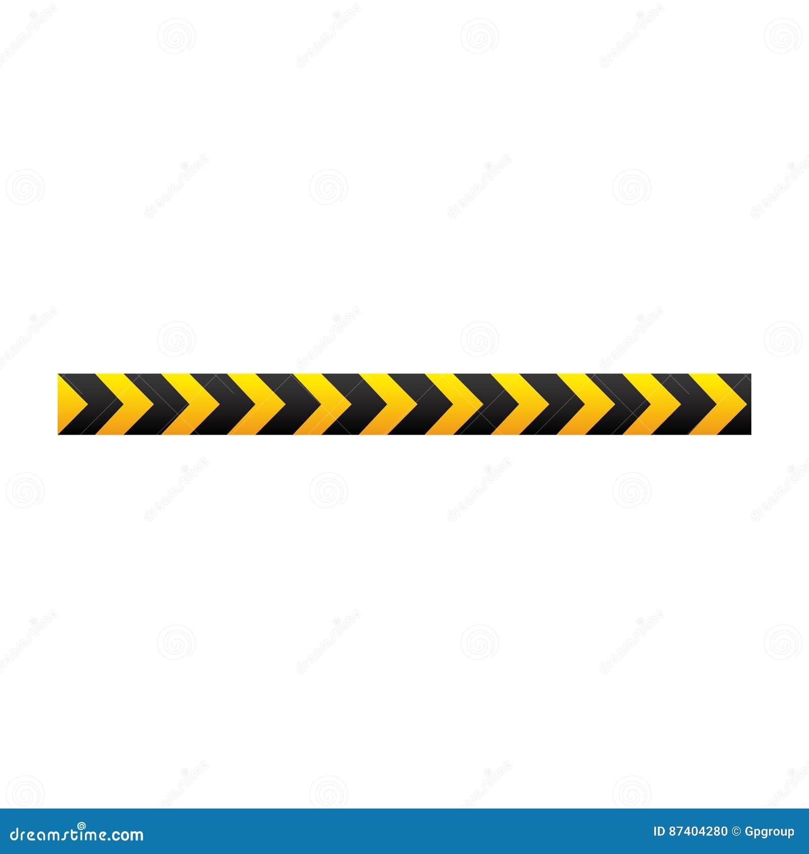 Yellow Warning Ribbon Signal Stock Illustration - Illustration of guard ...