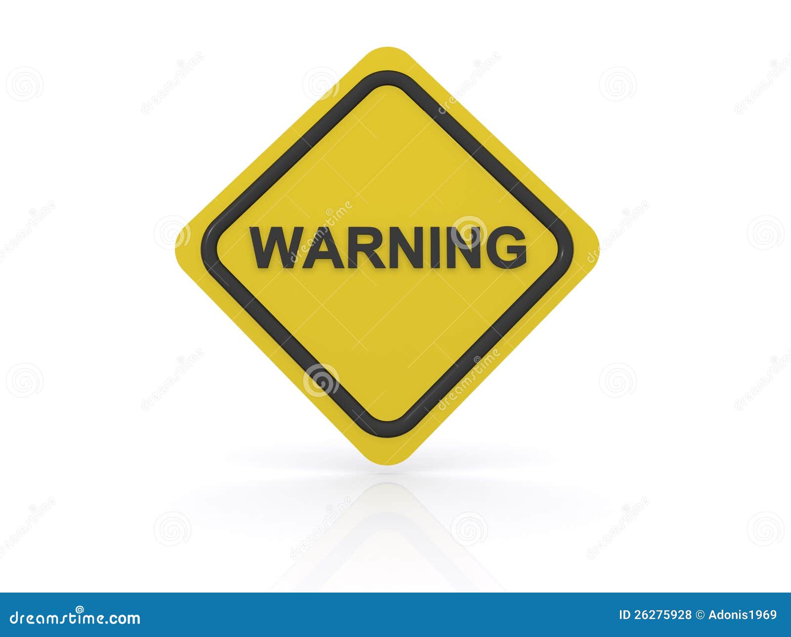Yellow warning sign stock illustration. Illustration of warning - 26275928